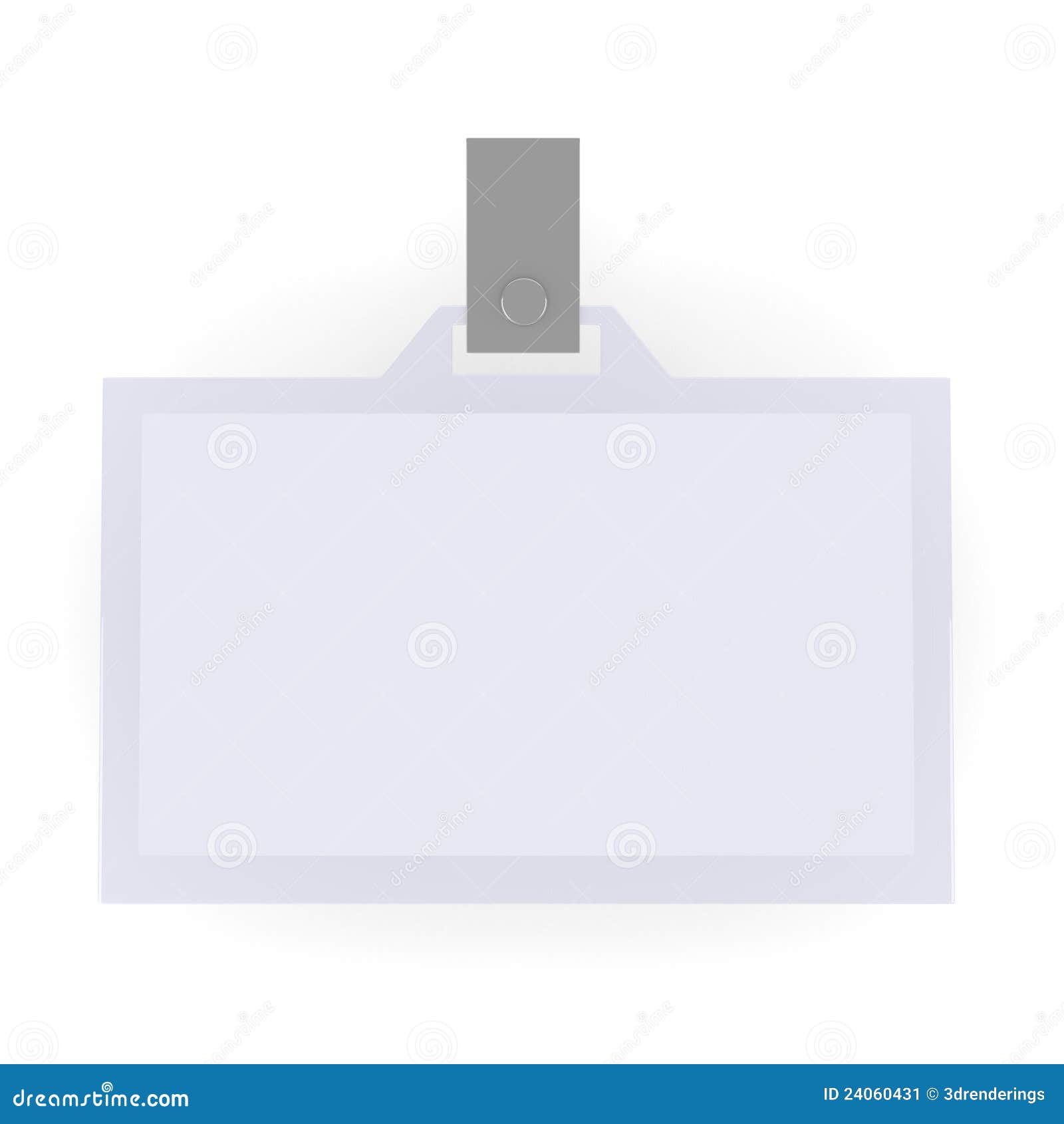 Blank ID stock illustration. Illustration of render, card - 24060431