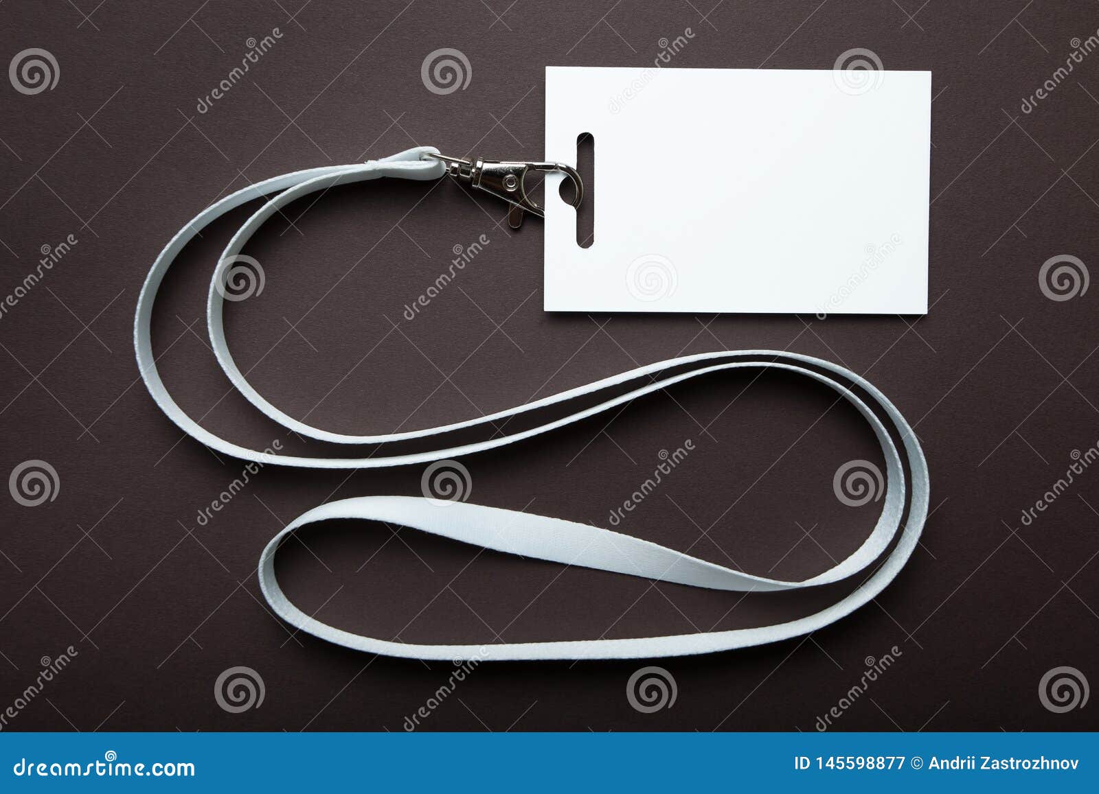 Blank ID Card, Identification White Id Card with Copy Space, Isolated ...