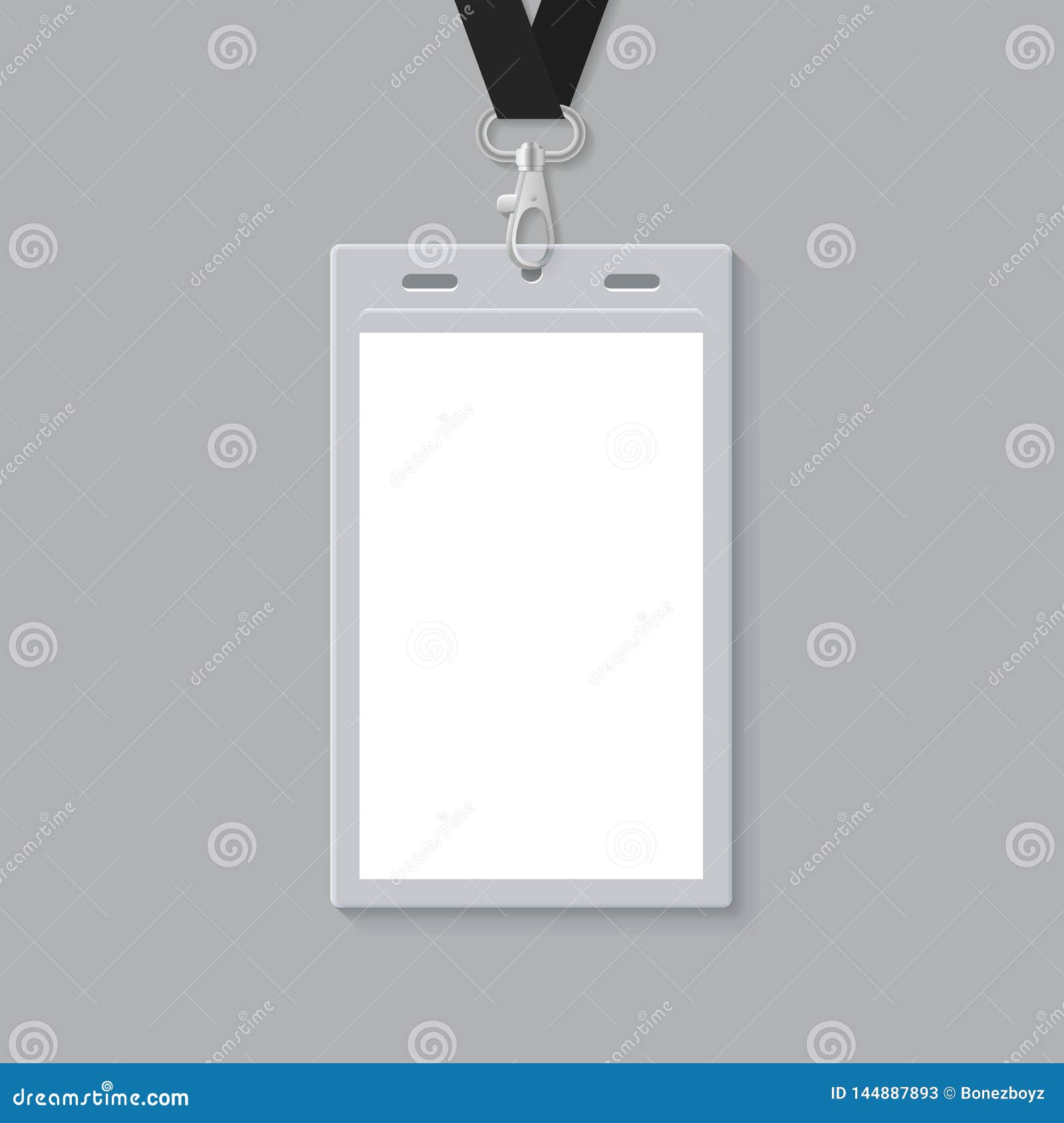 Blank ID Card Template stock vector. Illustration of space - 144887893
