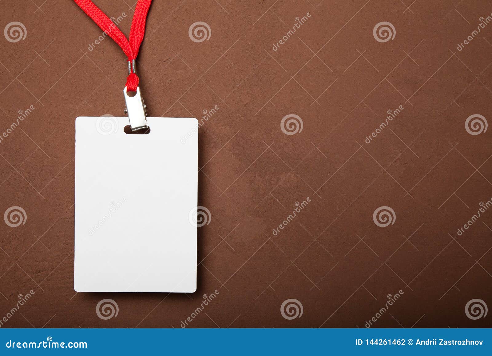 Blank Id Card Template Plastic Badge Empty Mock Up Stock Photo - Image ...