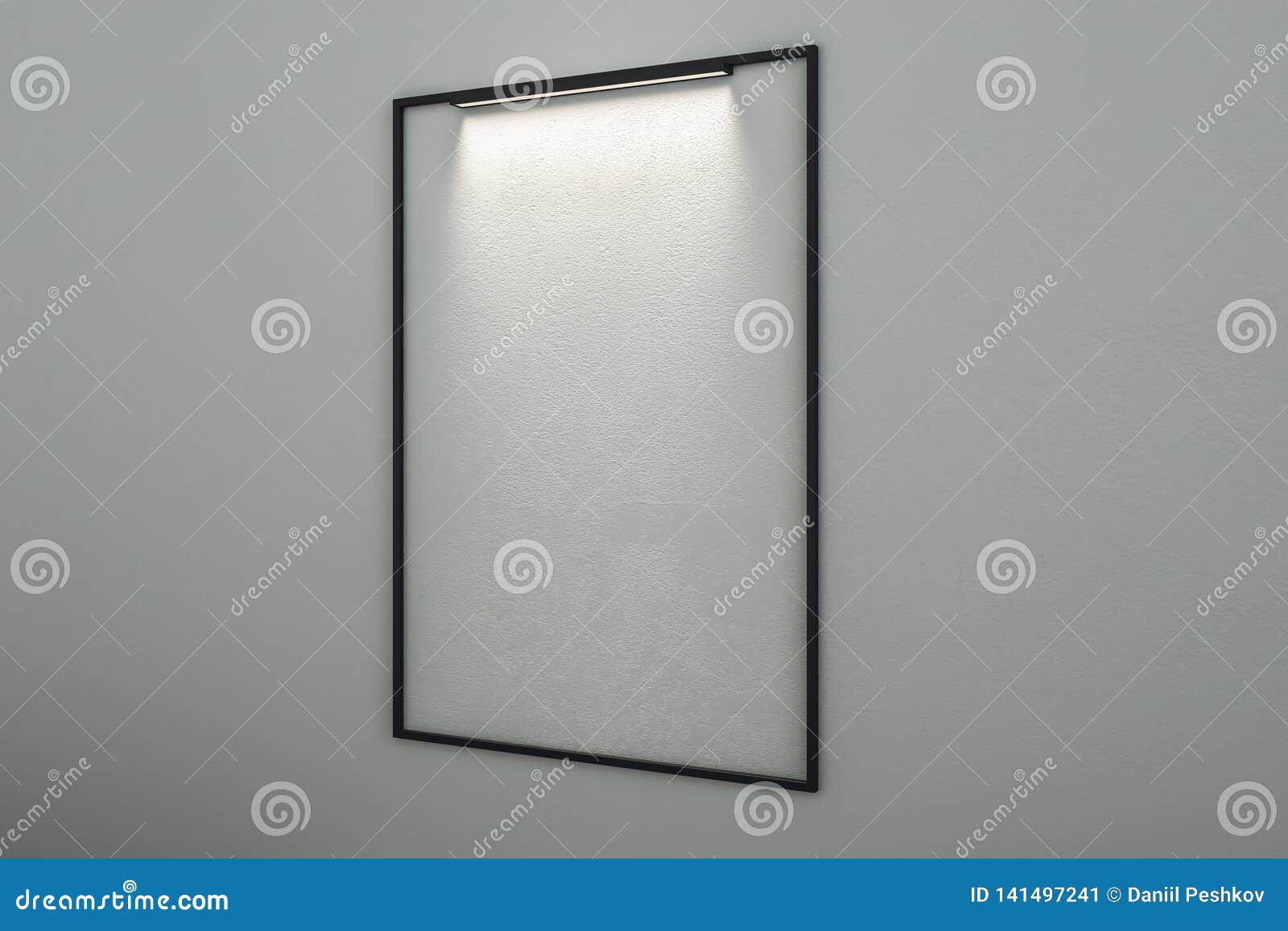 Blank illuminated frame stock illustration. Illustration of billboard ...
