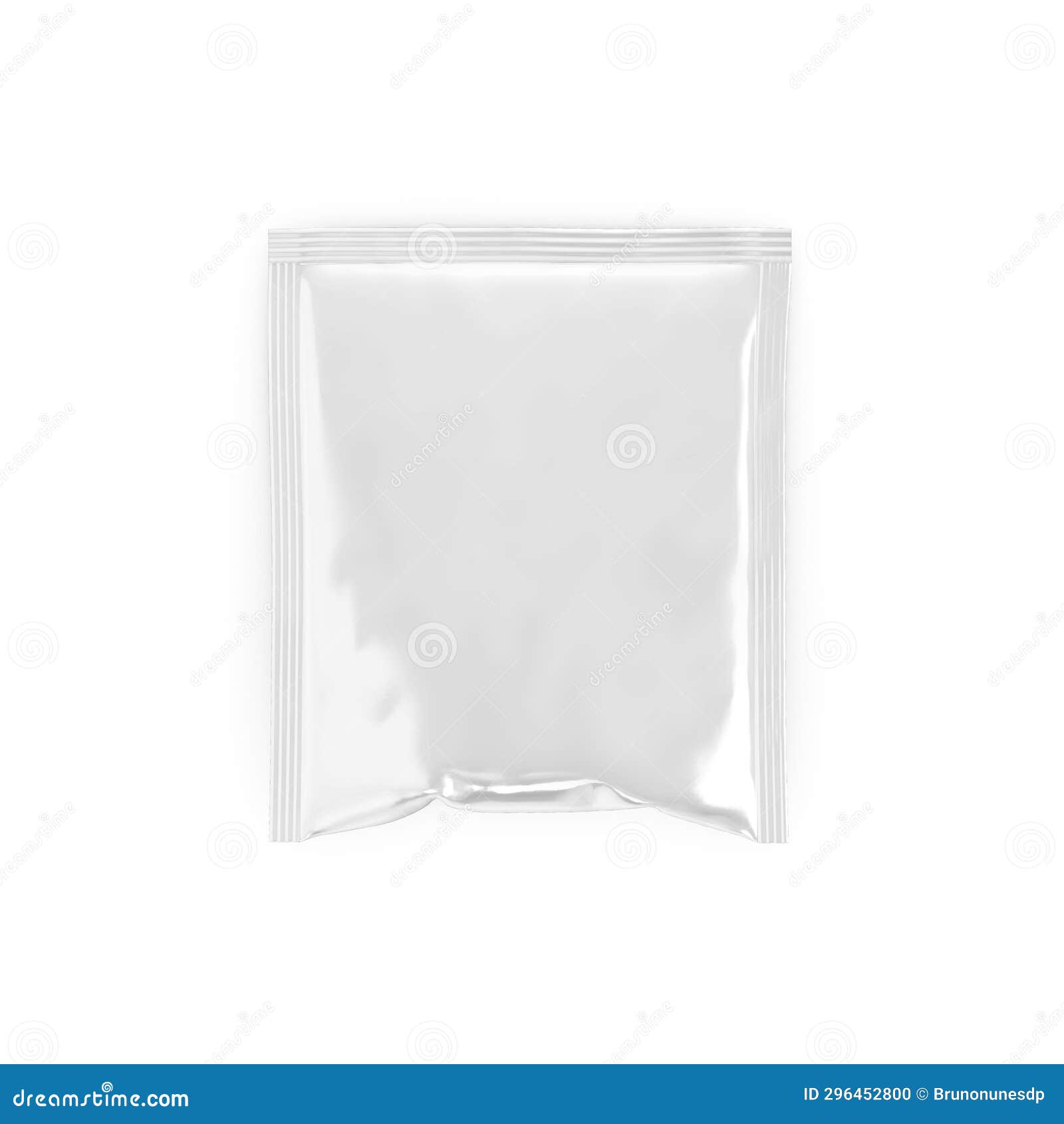 A Blank Image of a Sachet Isolated on a White Background Stock ...