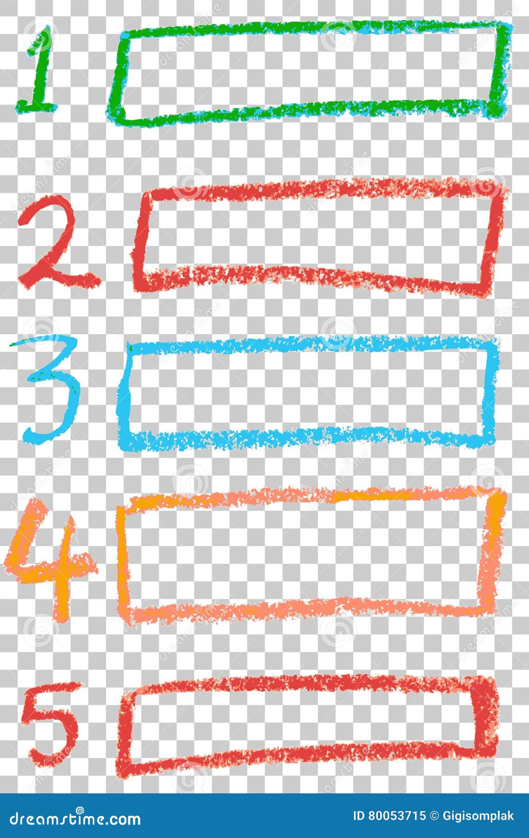 Blank Info Graphic - Rectangle with Crayon Stock Vector - Illustration ...