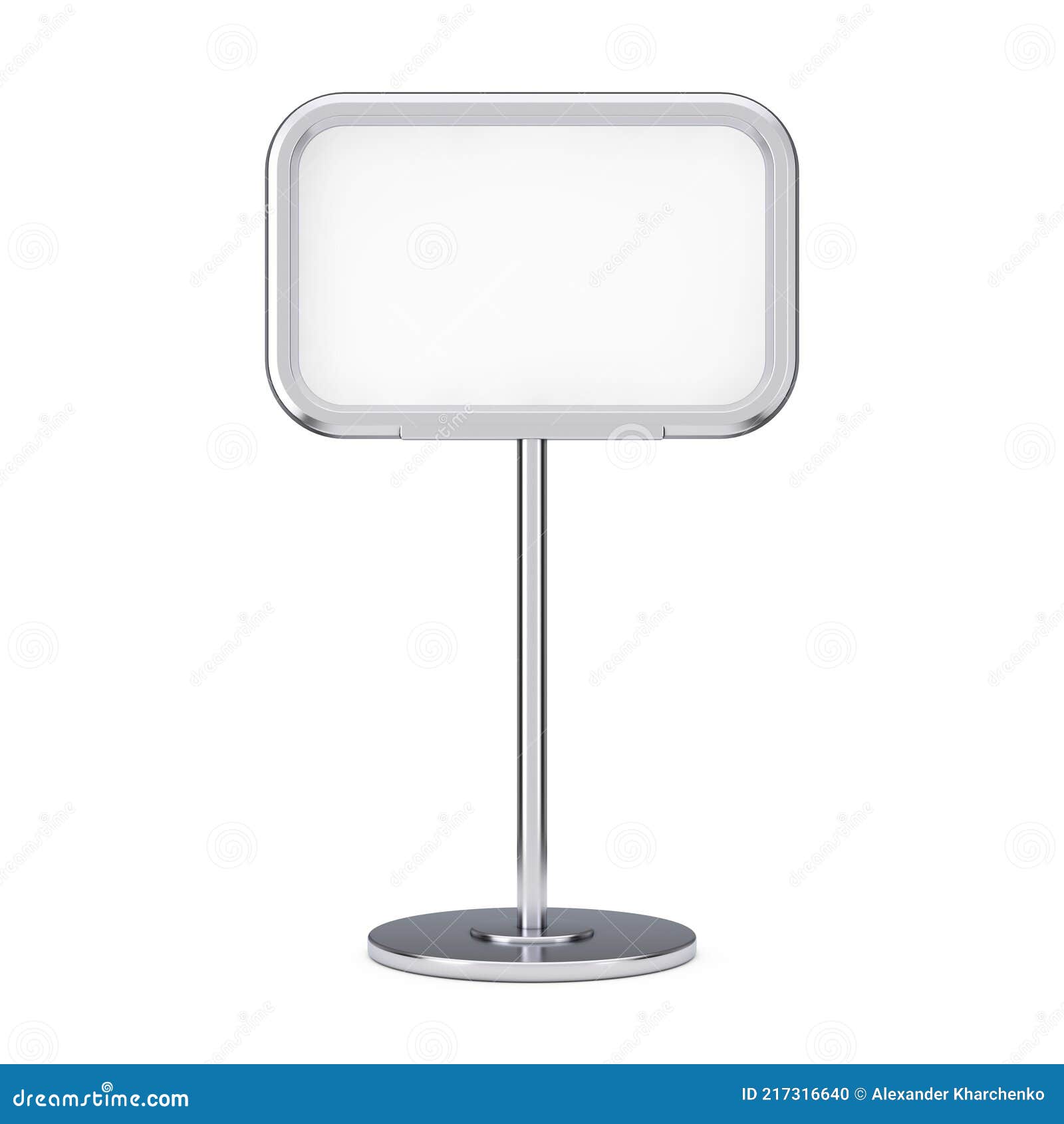 Blank Info Stand with Free Space for Your Design. 3d Rendering Stock ...