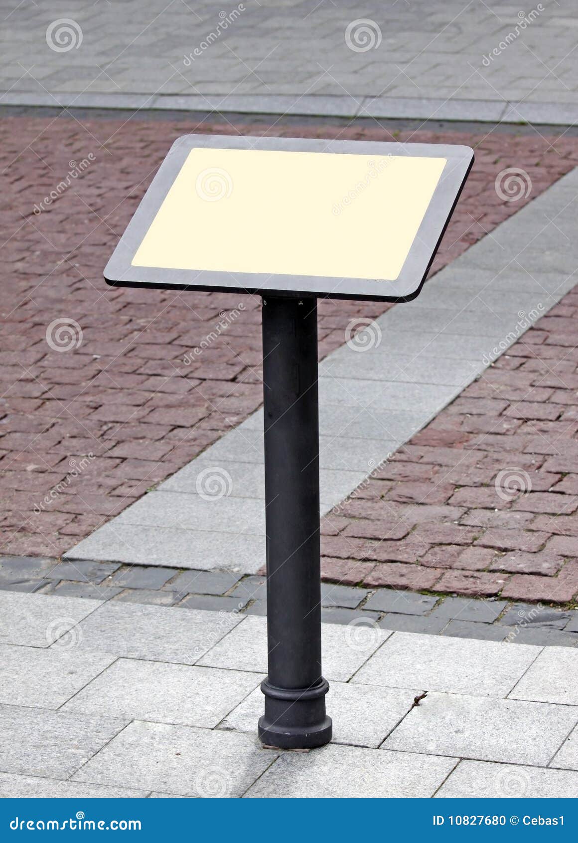 Blank information board stock photo. Image of street - 10827680