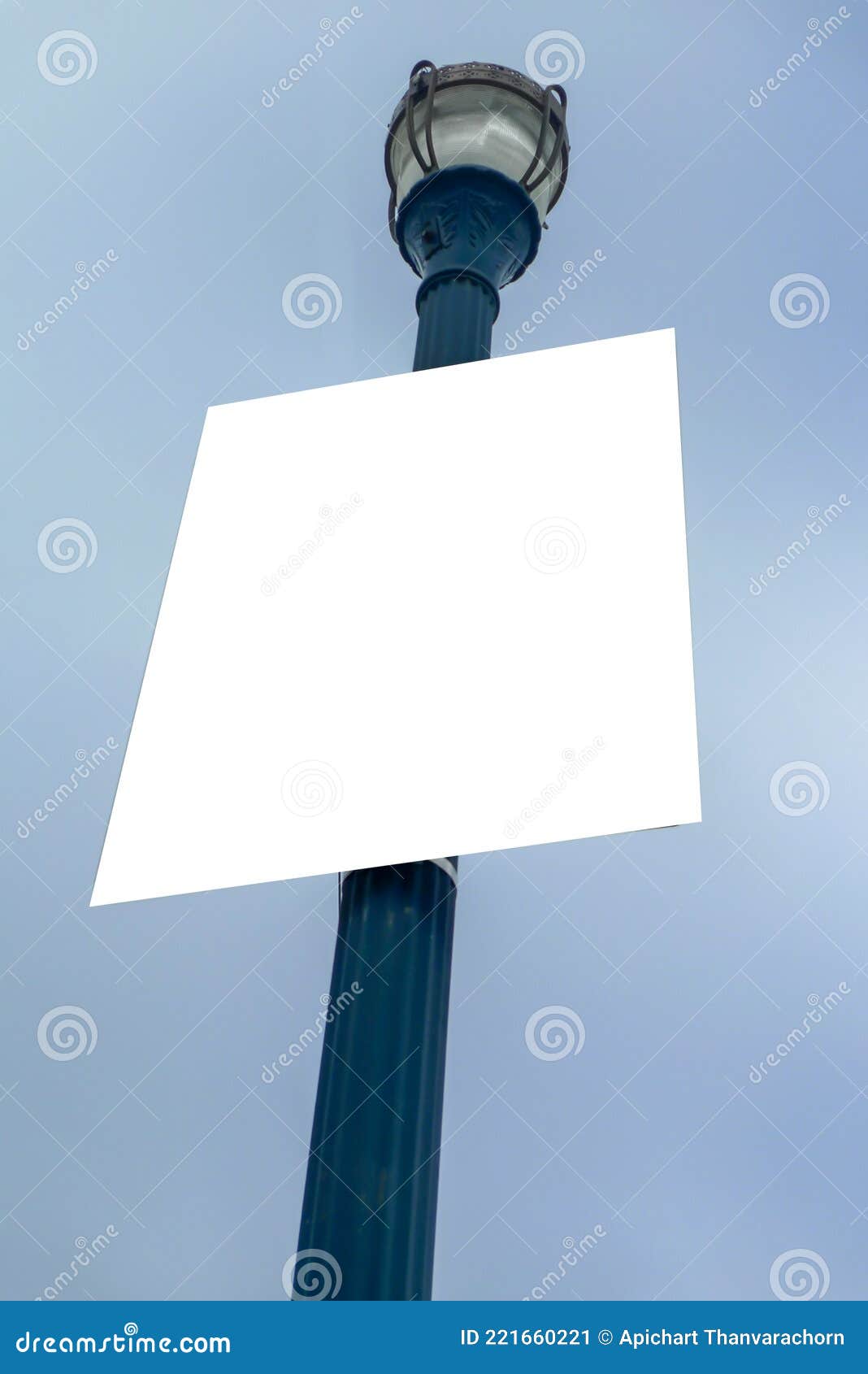 Blank information signage stock image. Image of lamppost - 221660221