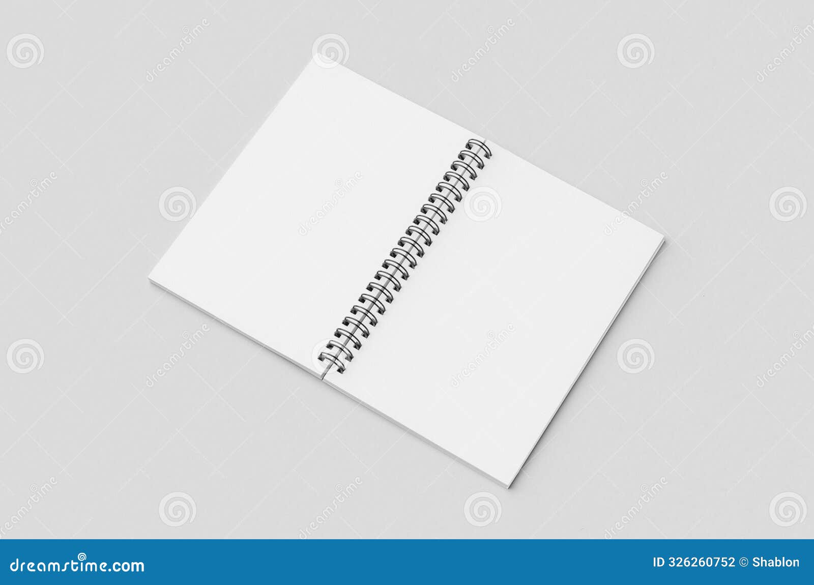 Blank Inside of a White Spiral Notebook Mockup Stock Photo - Image of ...