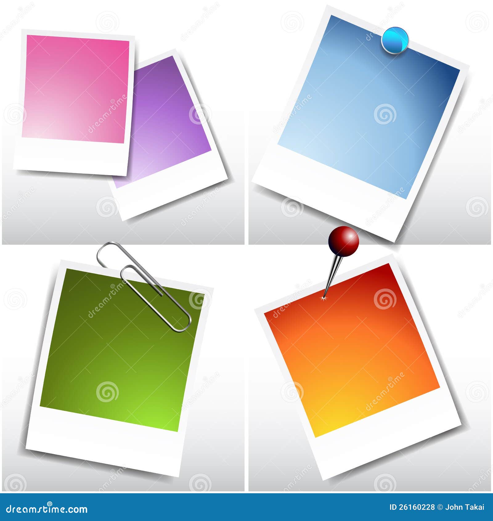Blank Instant Film Sheets stock vector. Illustration of graphic - 26160228