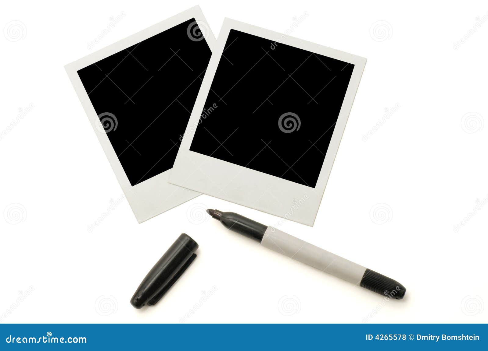 Blank instant photos stock photo. Image of blank, paper - 4265578