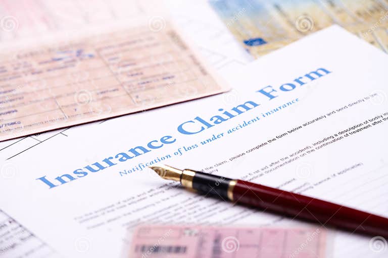 Blank insurance claim form stock photo. Image of claim - 24314900