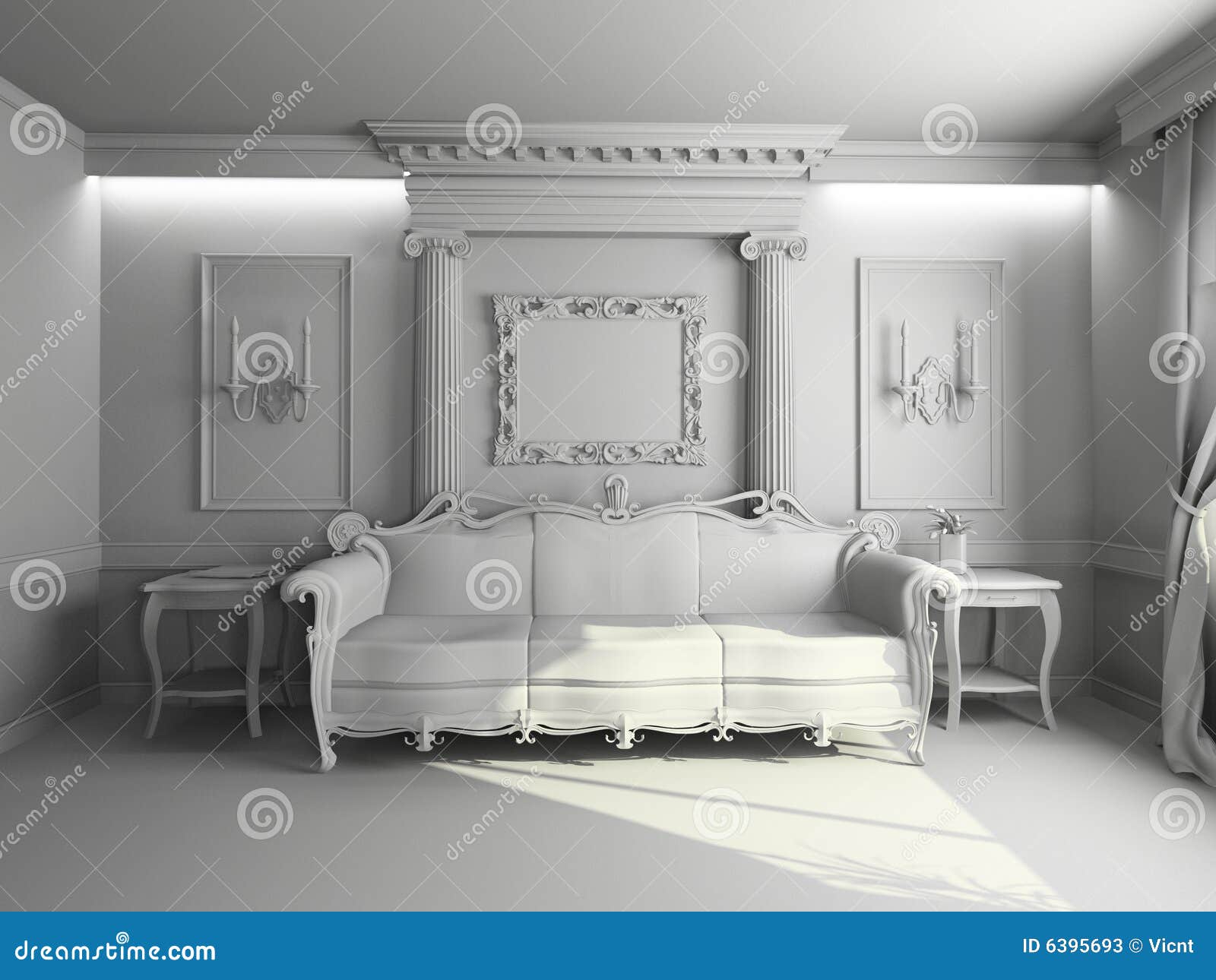 Blank interior stock image. Image of trendy, private, decoration - 6395693