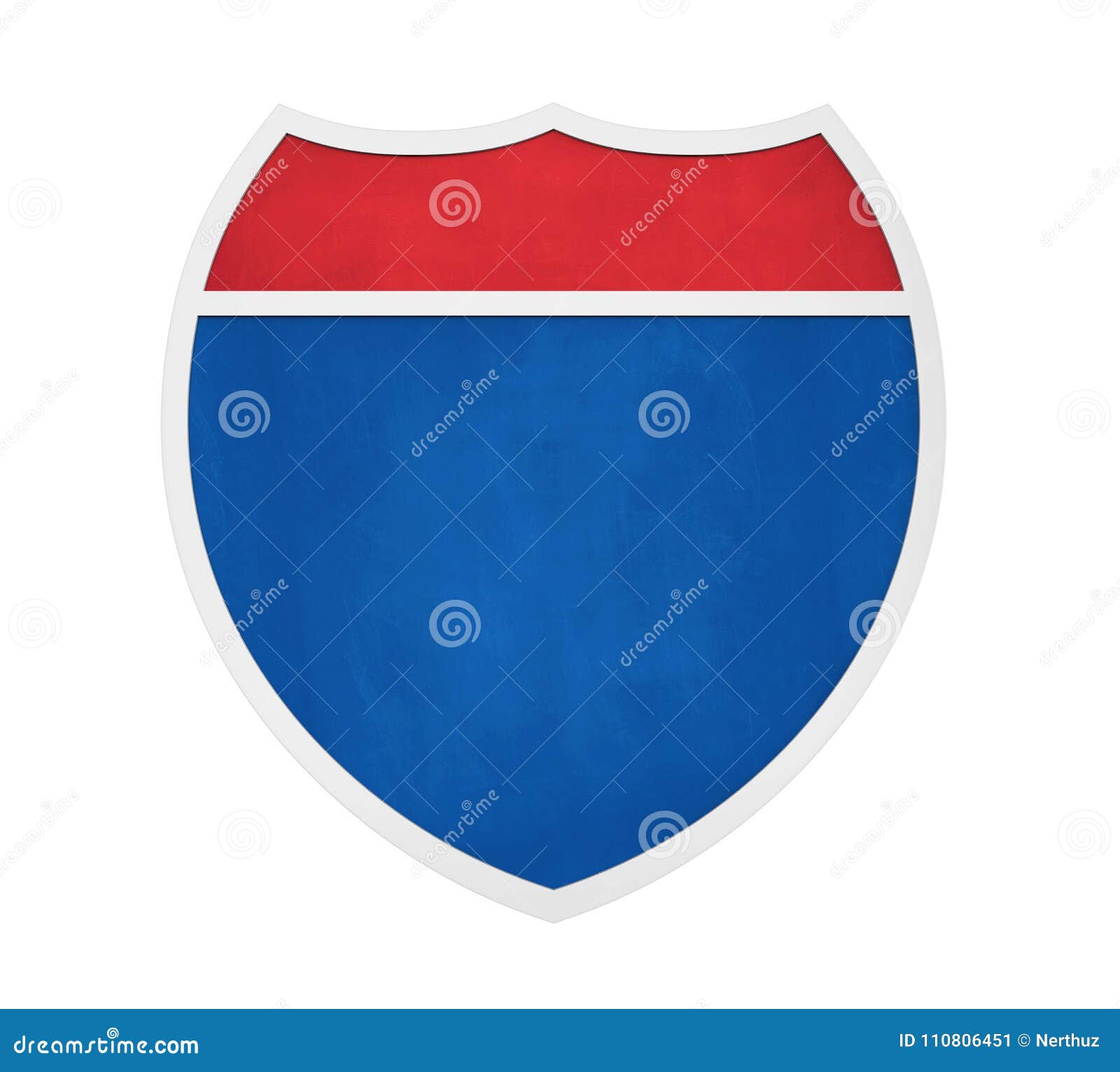 Blank Interstate Highway Sign Isolated Stock Illustration ...
