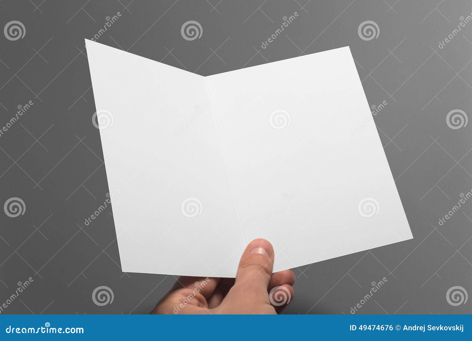 Blank Invitation Card Isolated On Grey Royalty-Free Stock Image ...