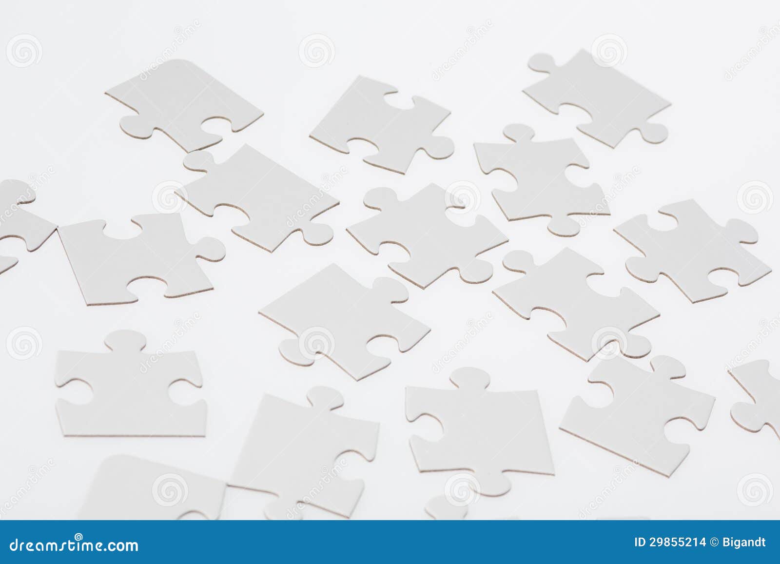 White Jigsaw Puzzle Pieces stock photo. Image of persistence - 29855214