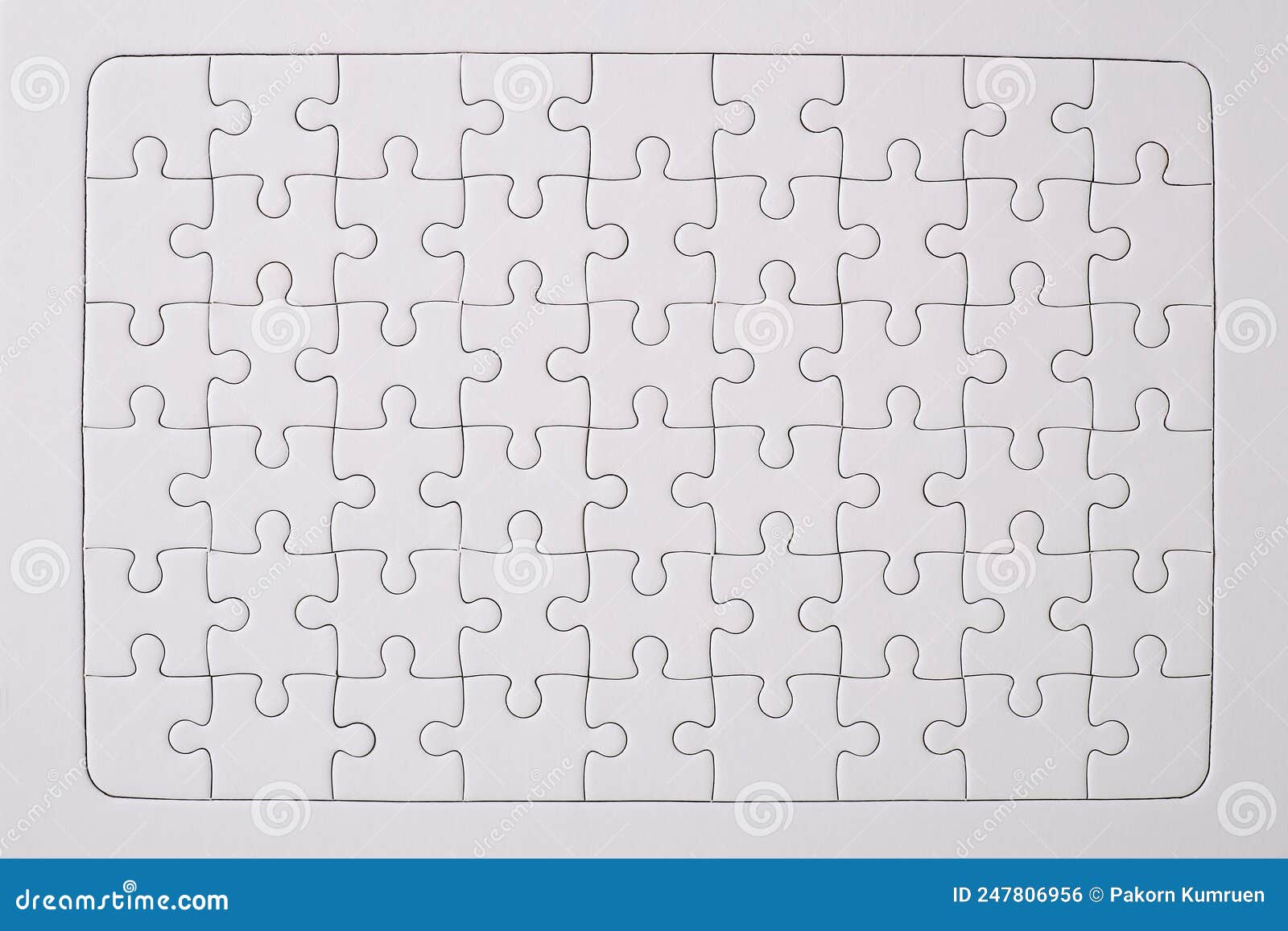 Blank jigsaw puzzle pieces stock photo. Image of backgrounds - 247806956