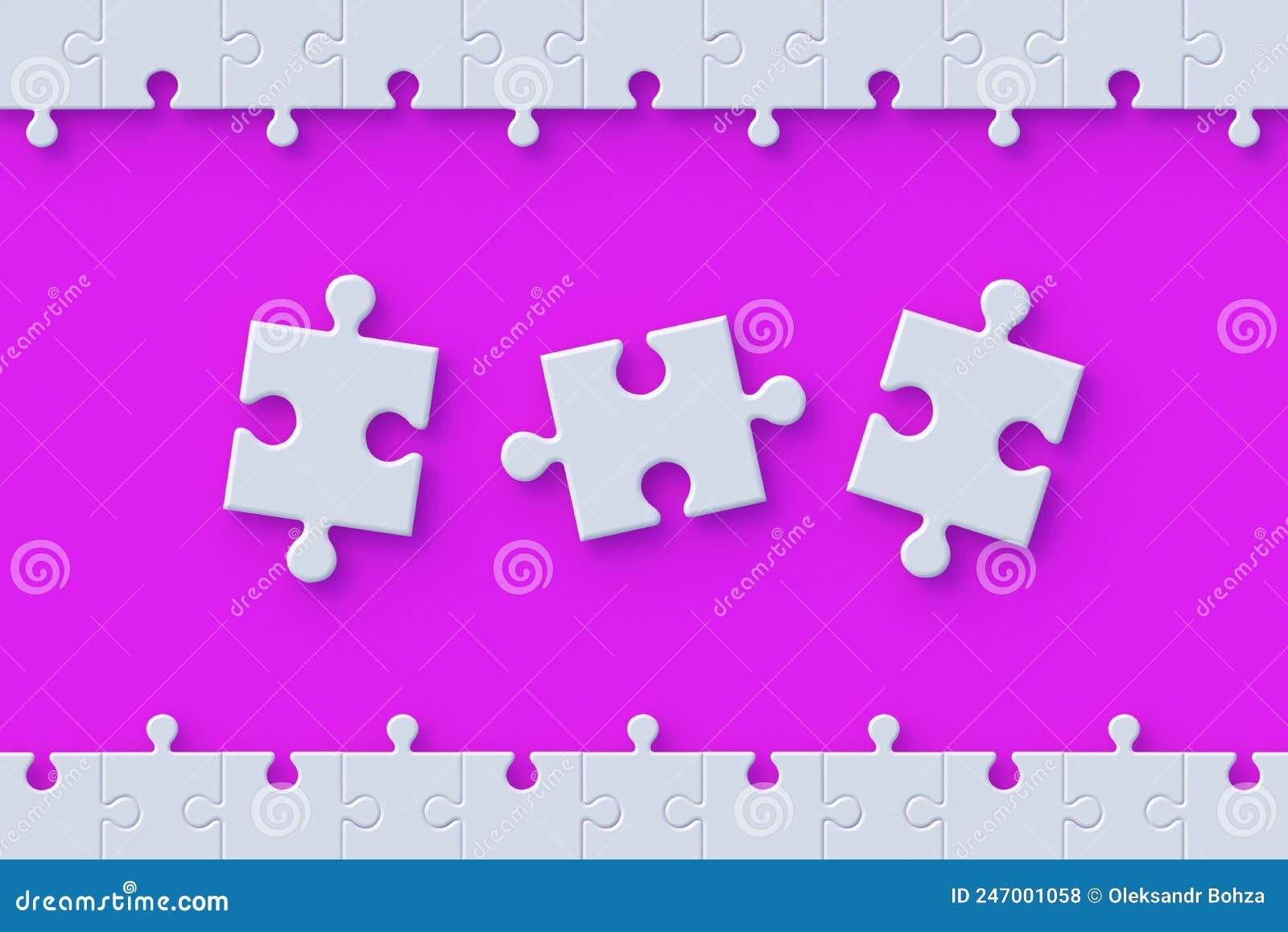Blank Jigsaw Puzzle Pieces on Violet Background Stock Illustration ...