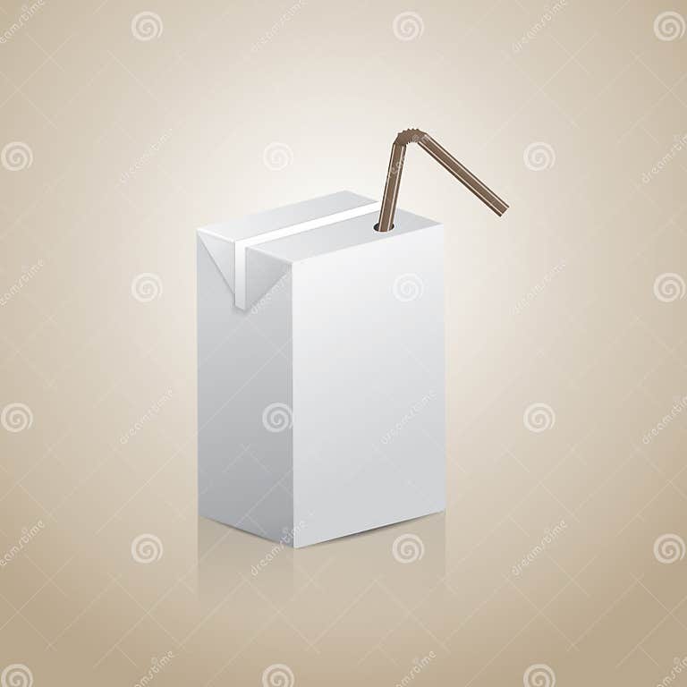 Blank Juice Box. Vector Illustration Decorative Design Stock ...