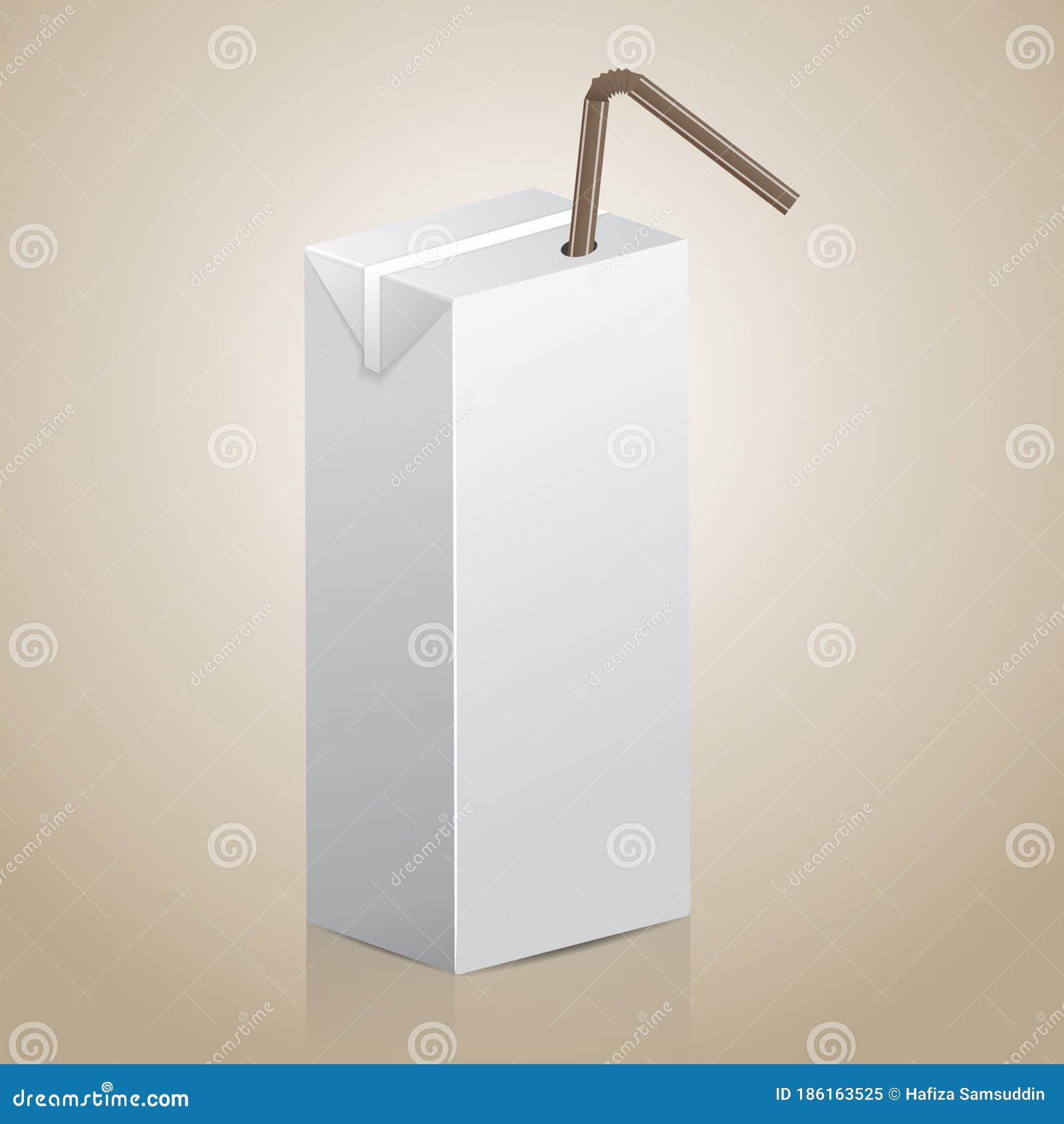 Blank Juice Box. Vector Illustration Decorative Design Stock Vector ...