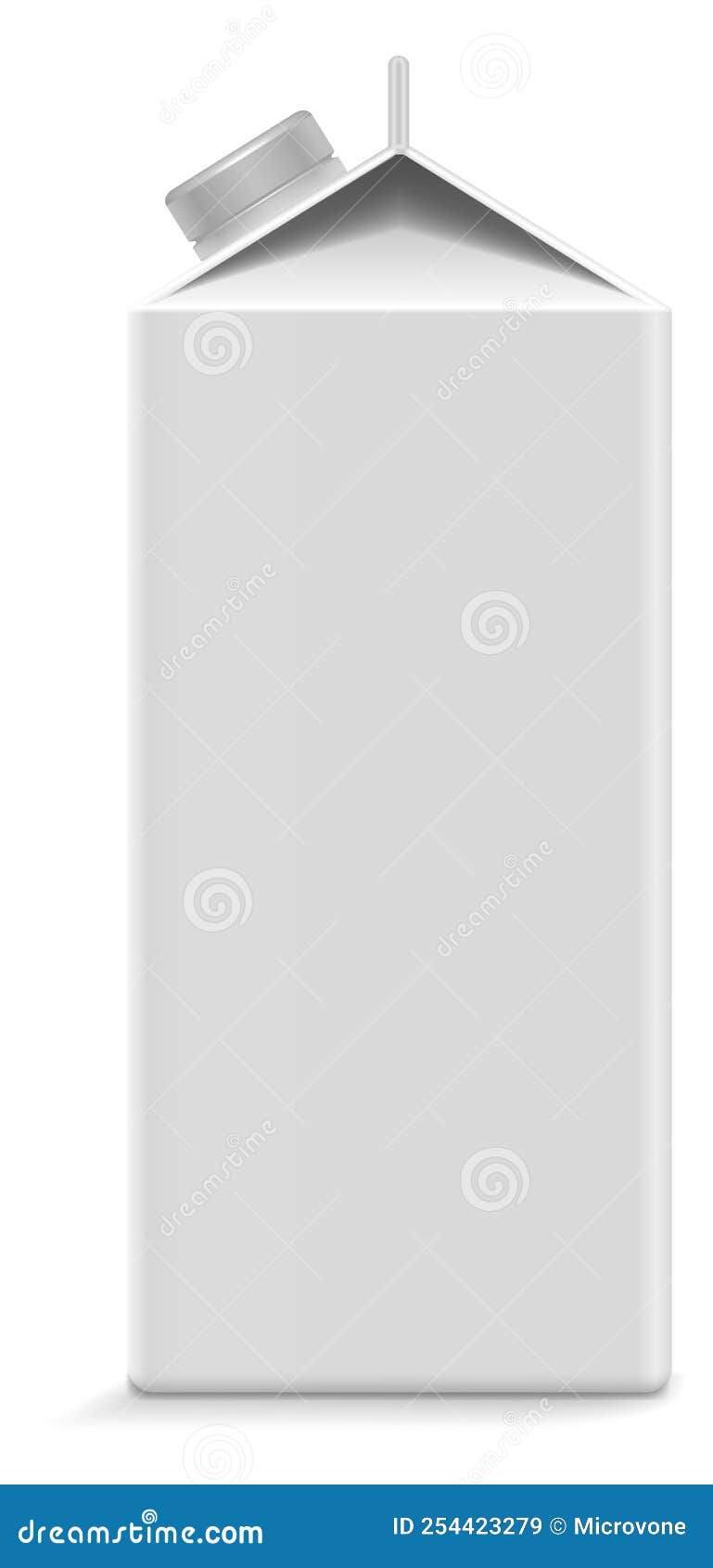 Blank Juice Container Mockup. Realistic White Pack Stock Vector ...