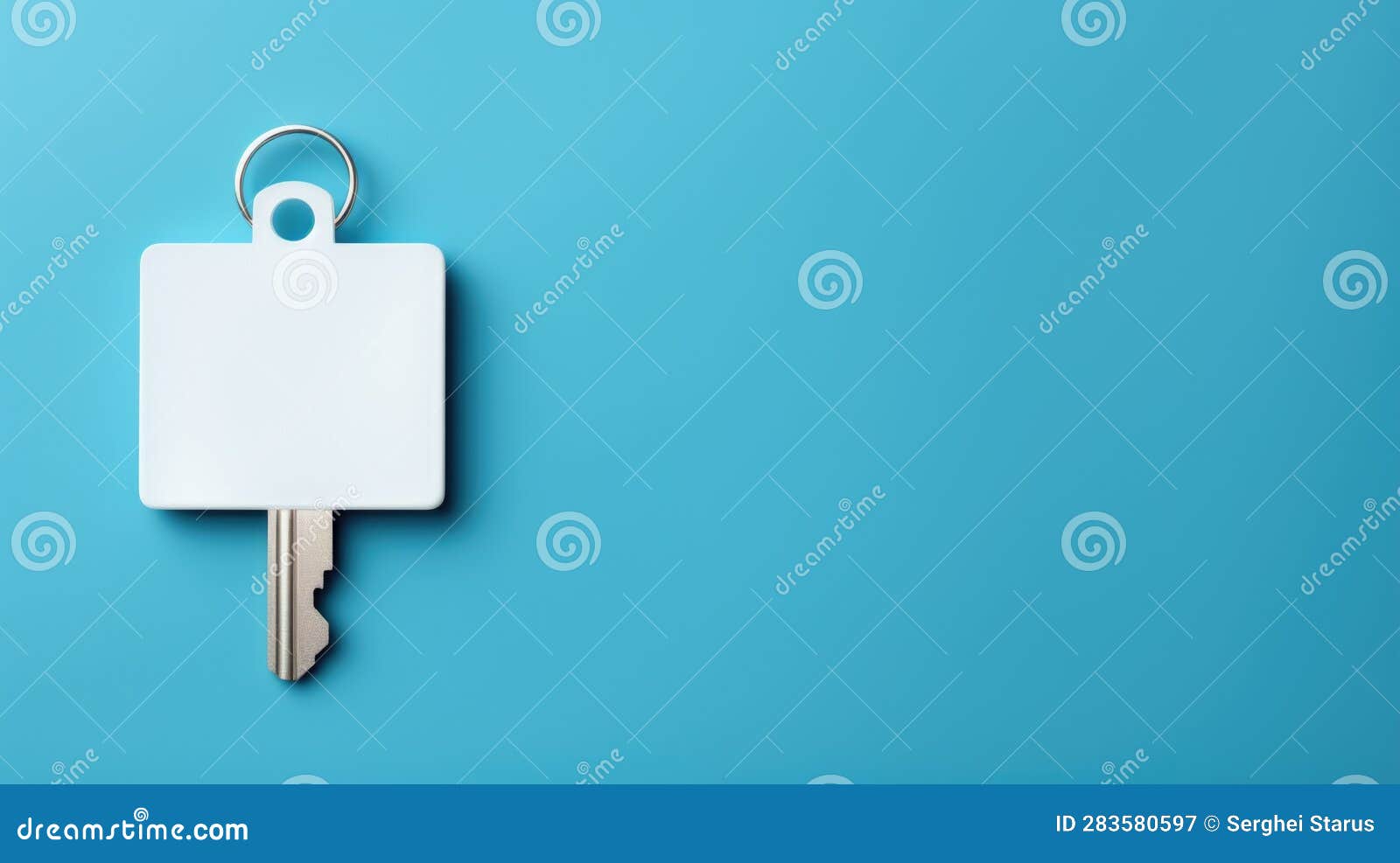 A Blank Key on a Blue Background. Generative AI Image. Stock ...
