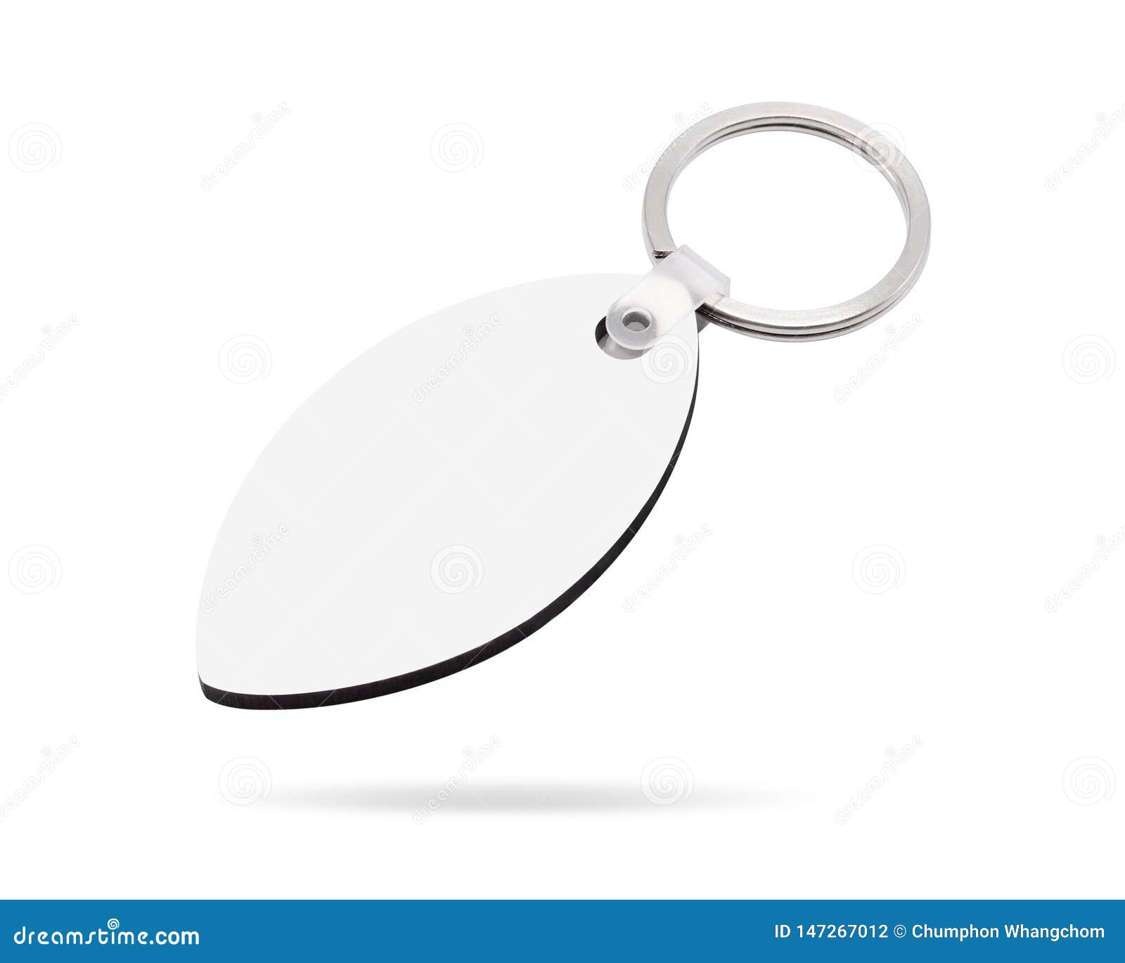 Blank Key Ring Isolated on White Background. Key Chain for Your Design ...