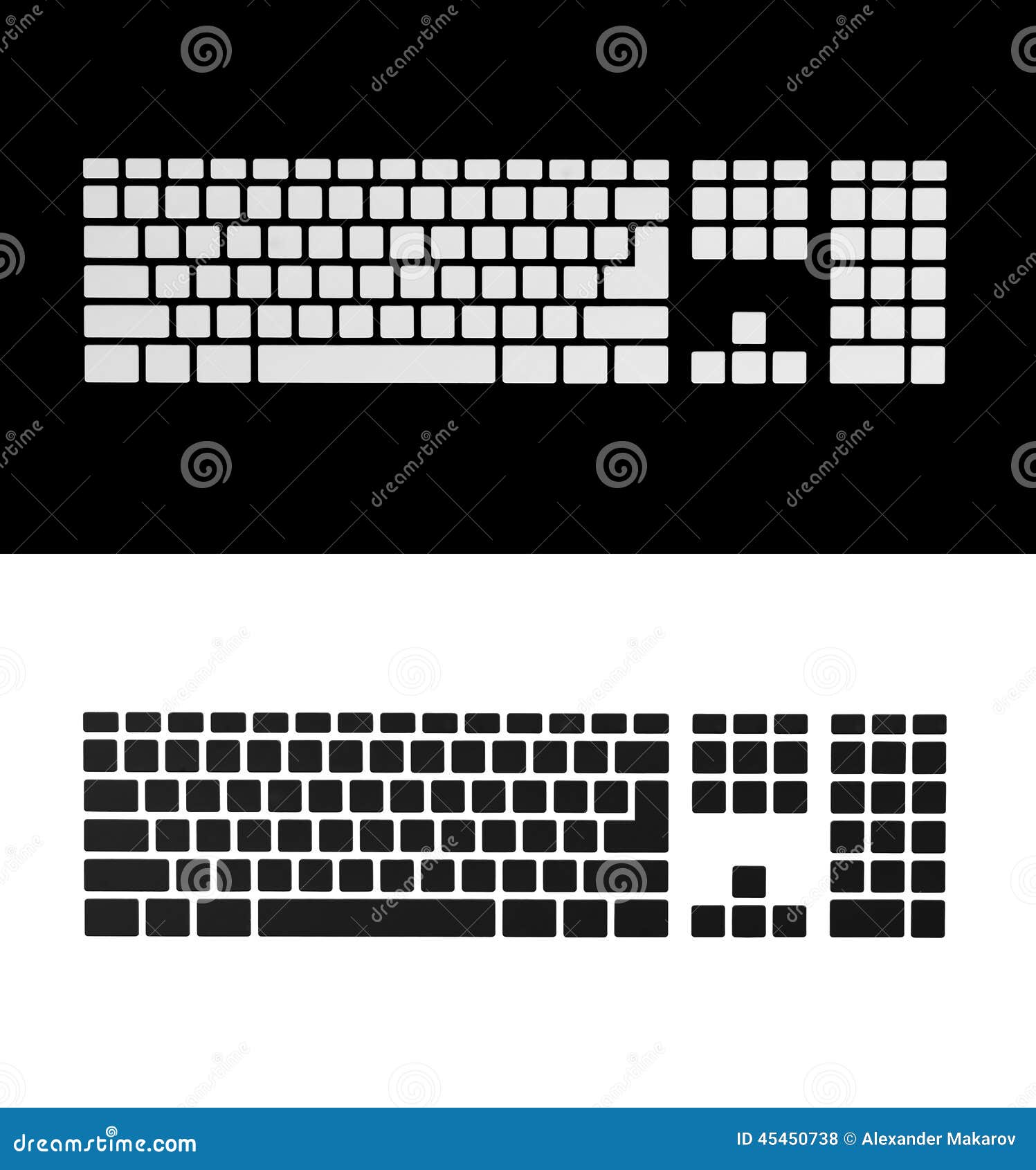 Blank the keyboard keys. stock illustration. Illustration of internet ...