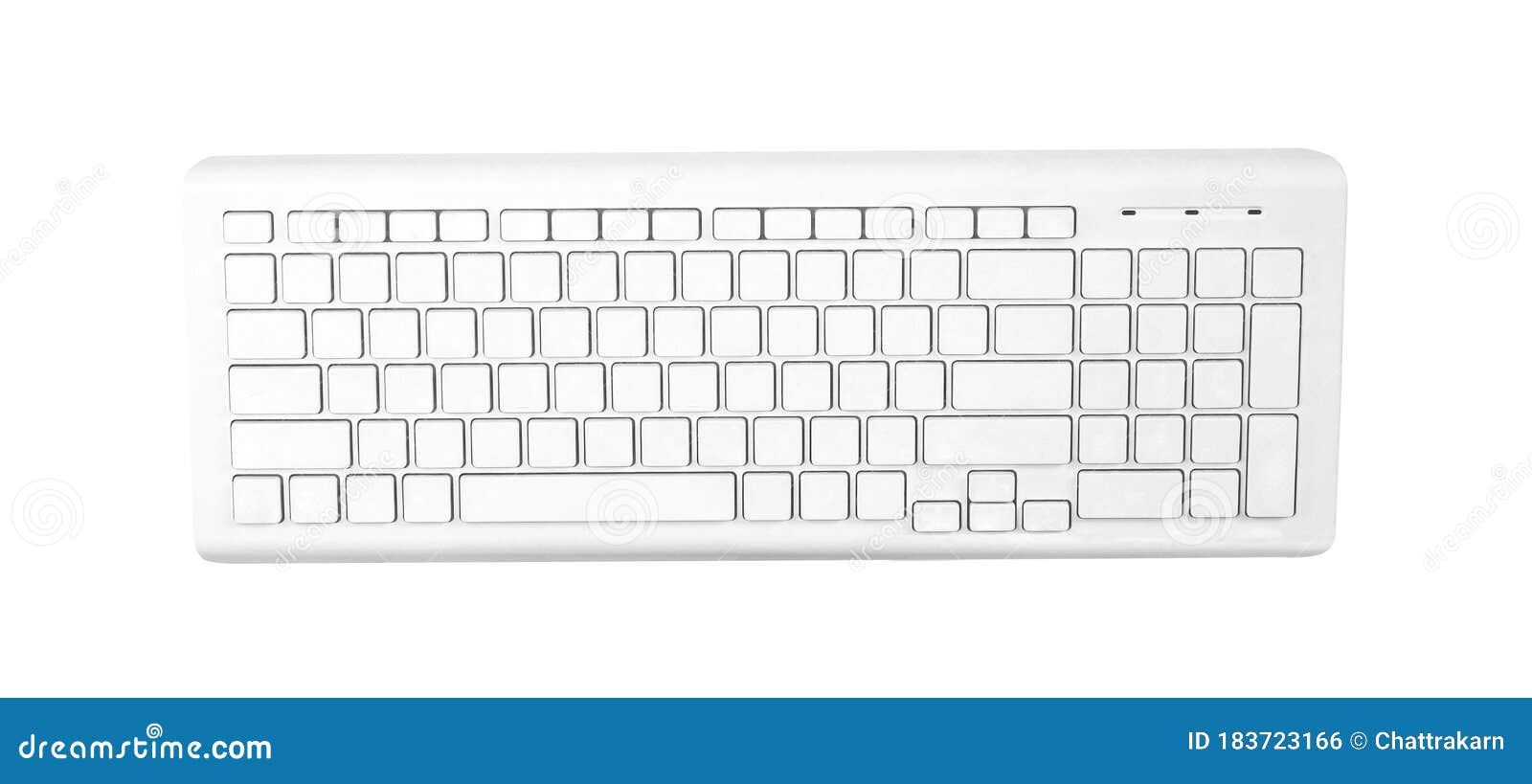Blank Keyboard on White Background. Stock Photo - Image of empty ...