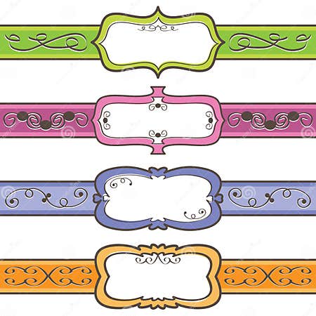 Blank label banners stock vector. Illustration of clip - 13003296
