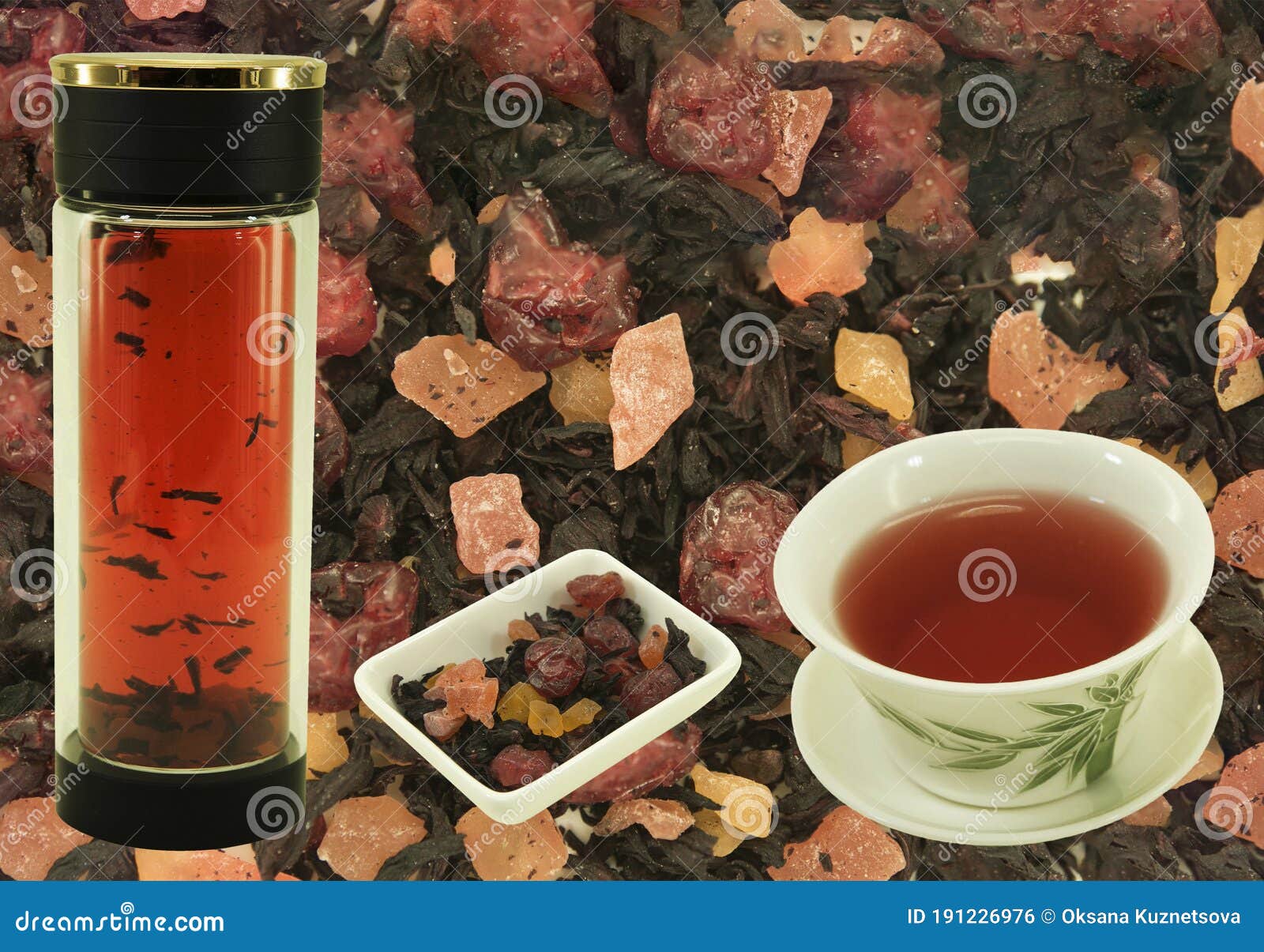 Chinese Fruit Tea. Blank for Label or Design on Tea Background before ...