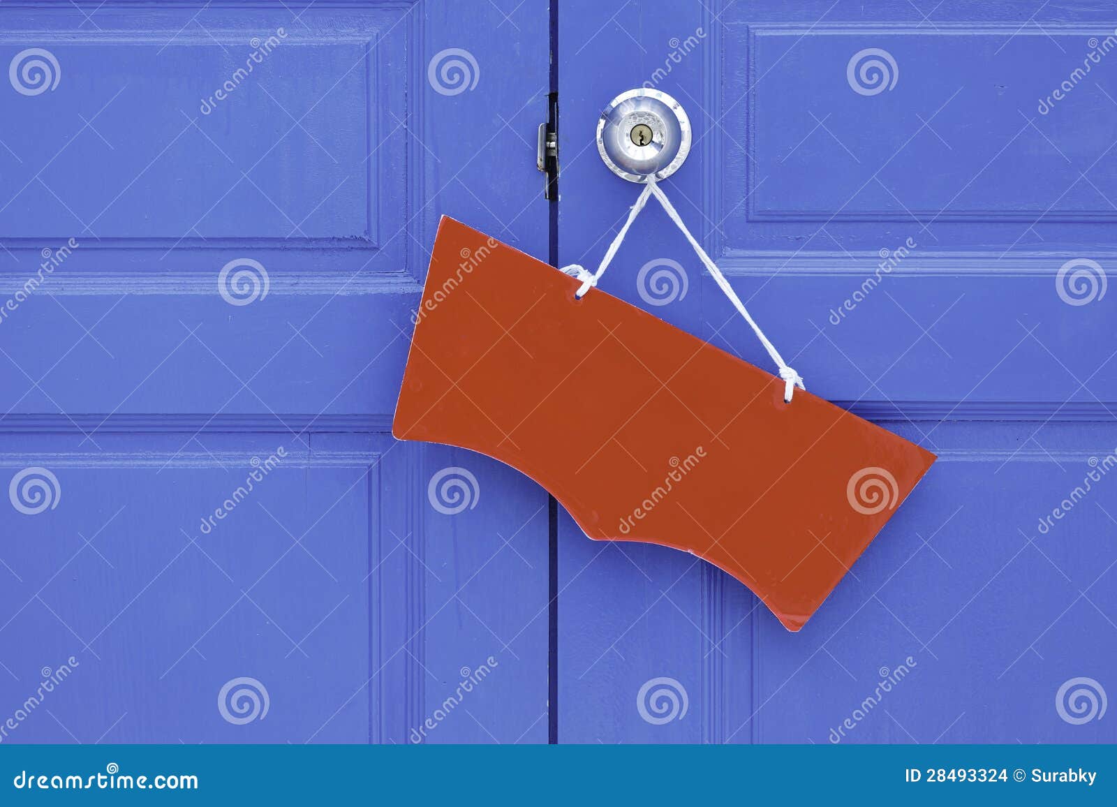 Blank label on the door stock photo. Image of retro, information - 28493324