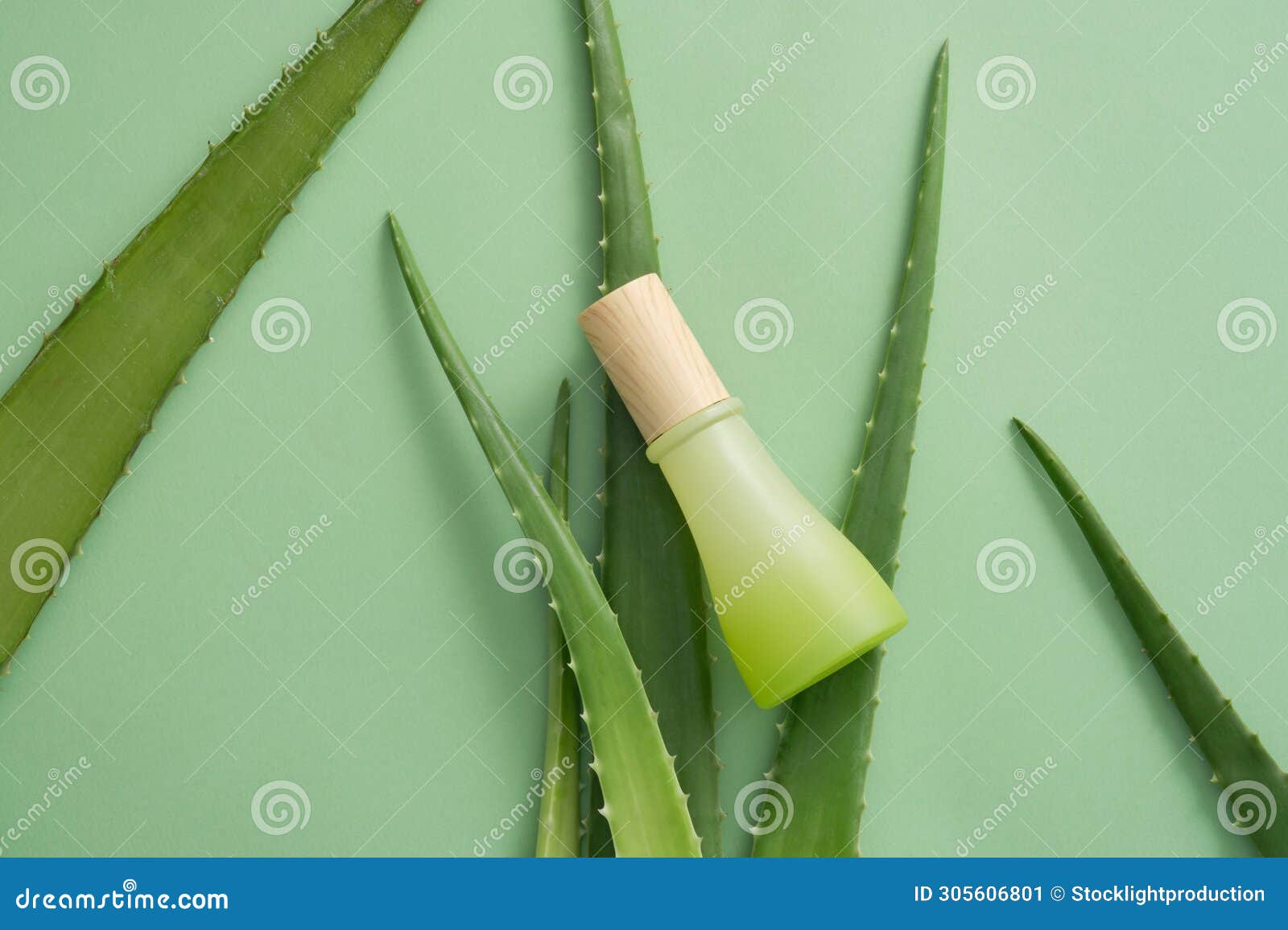 Blank Label Gradient Green and White Jar Placed on Light Background ...