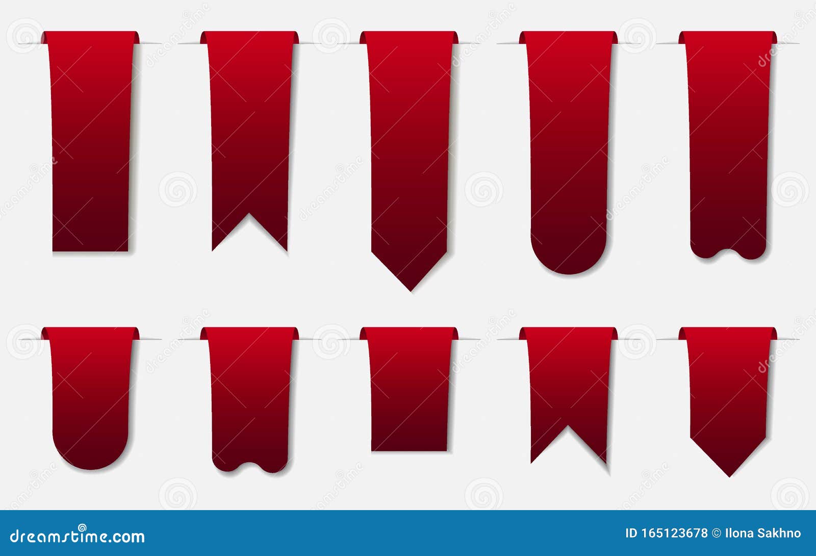 Blank Label. Red Vector Object Isolated on White Background. EPS 10 ...