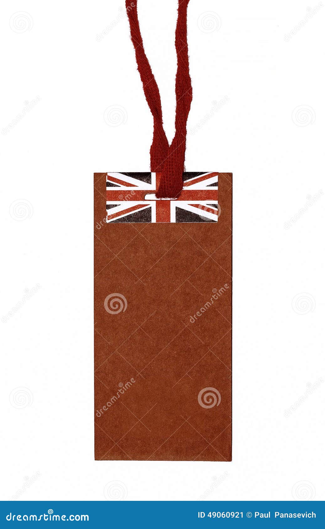 Blank label with string stock image. Image of isolated - 49060921