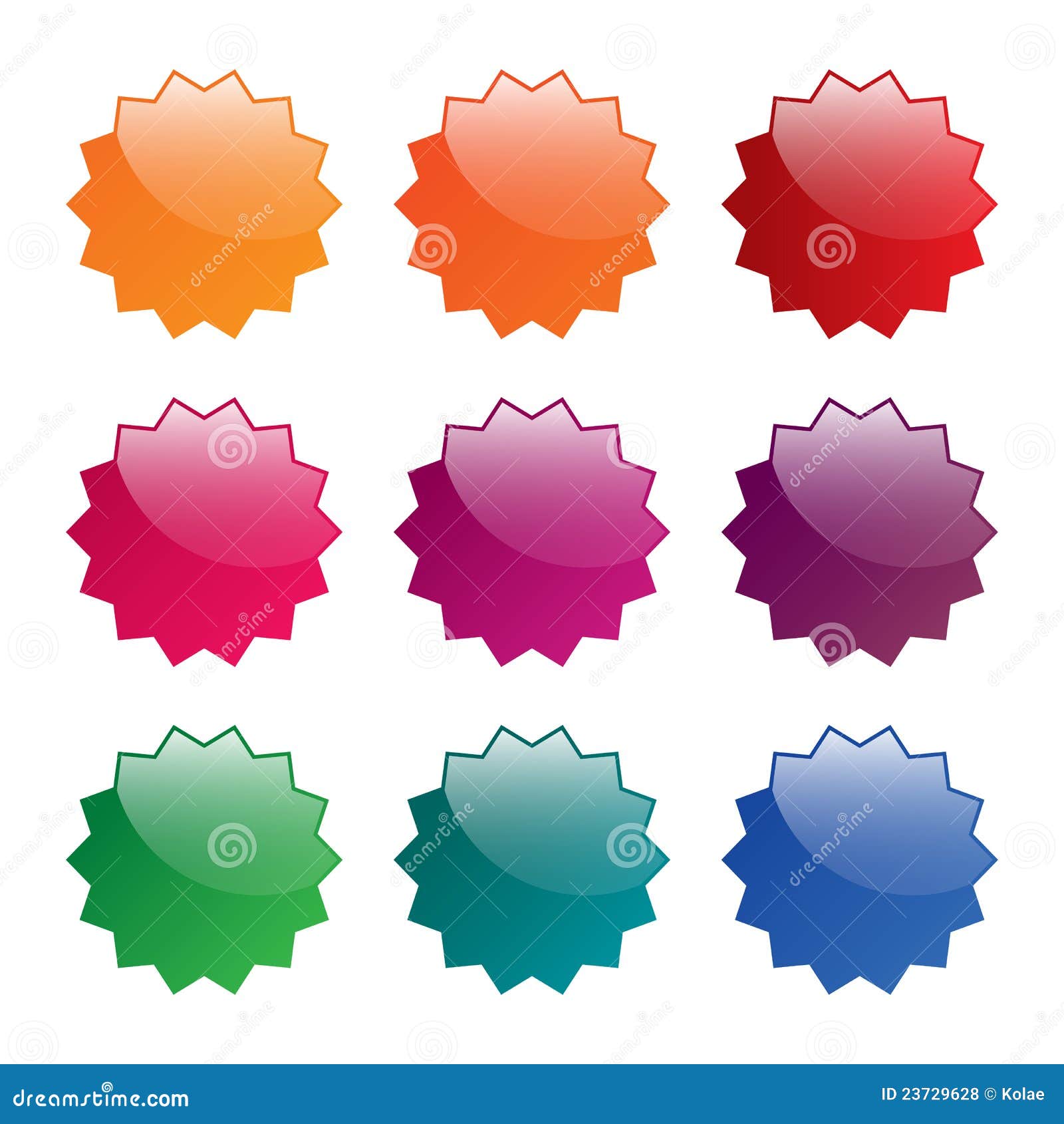 Set Of Blank Labels, Rounded Corners Stock Photography | CartoonDealer ...