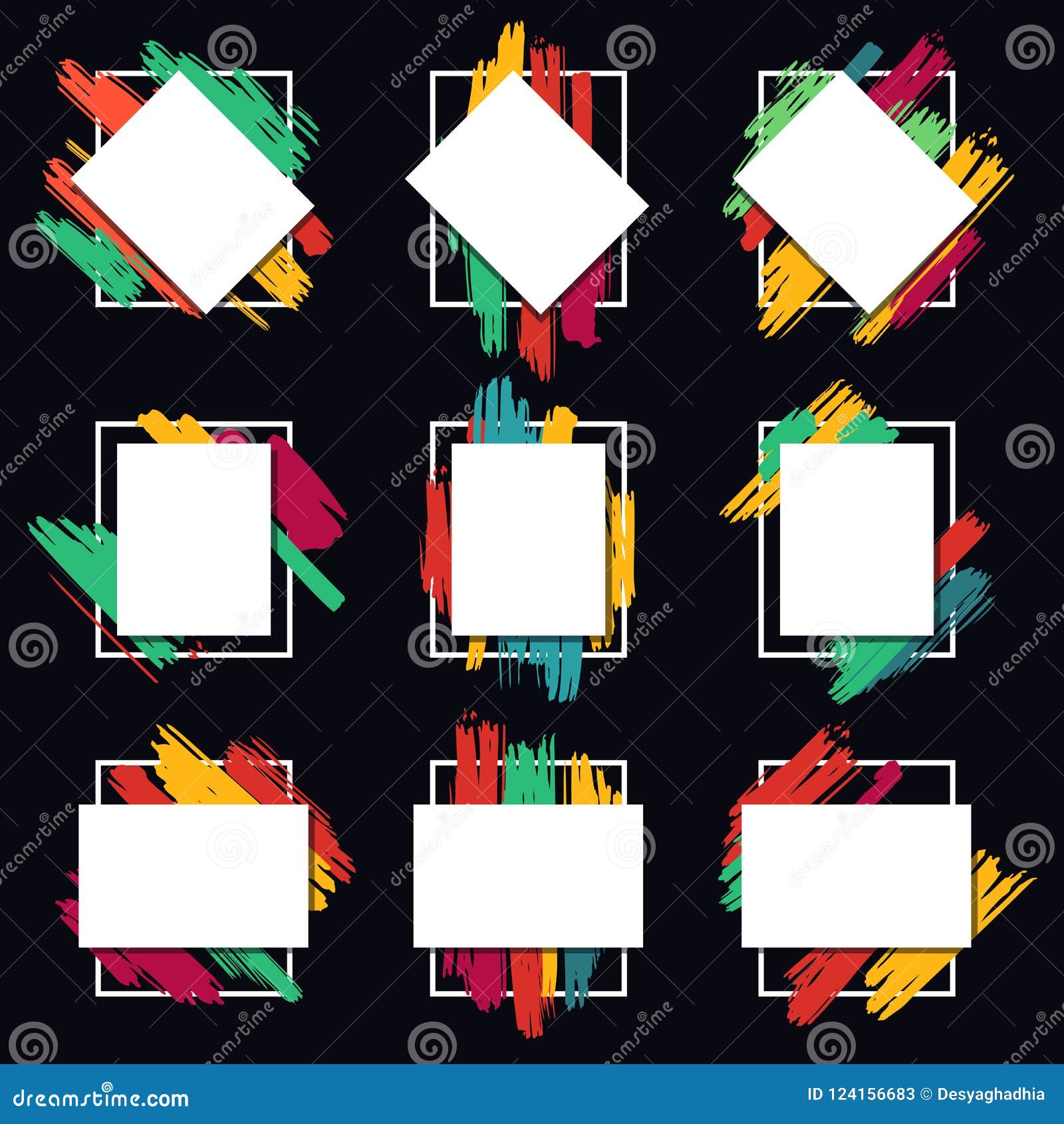 Set Of Blank Labels, Rounded Corners Stock Photography | CartoonDealer ...