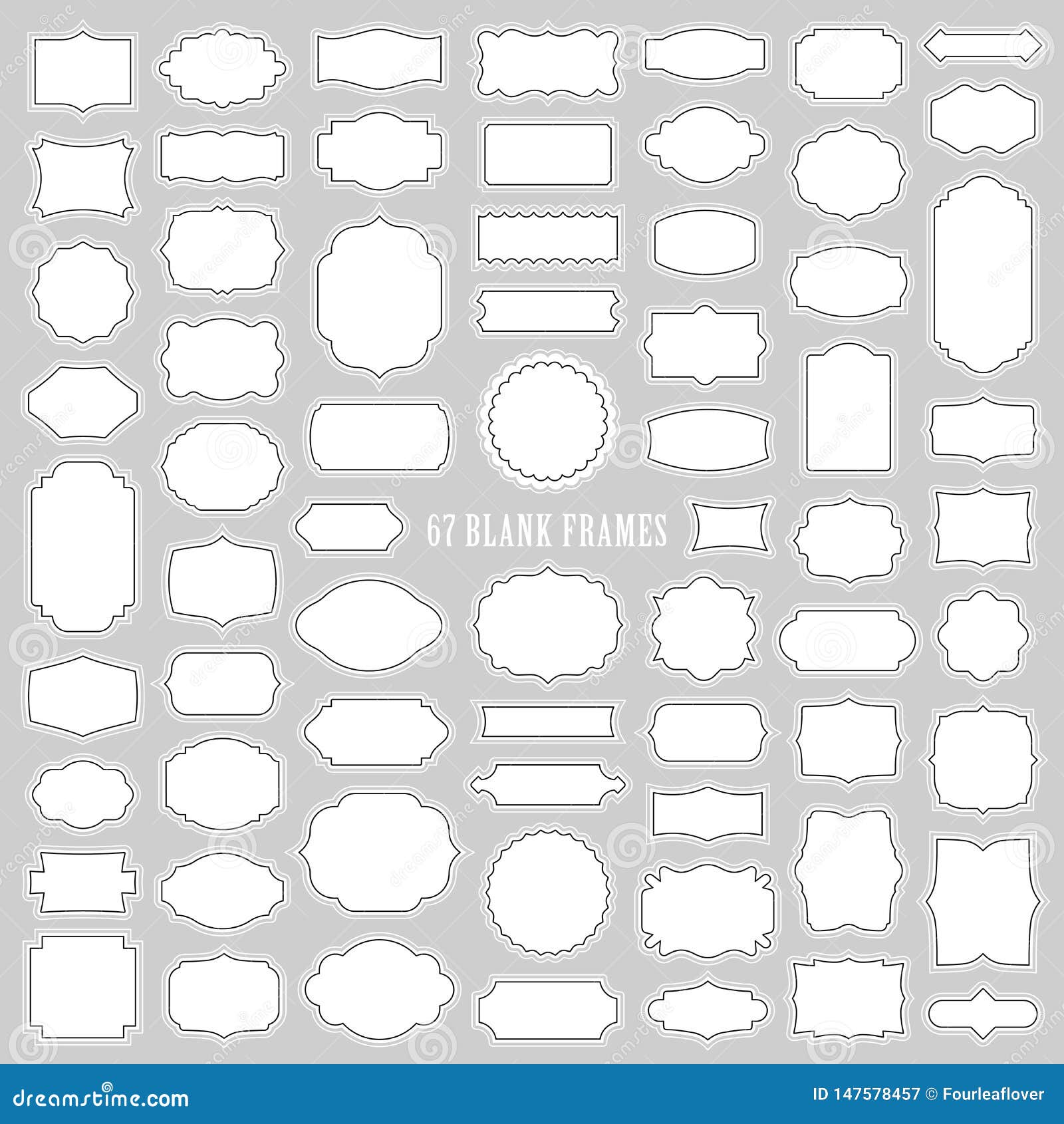 Blank labels set stock vector. Illustration of labels - 147578457