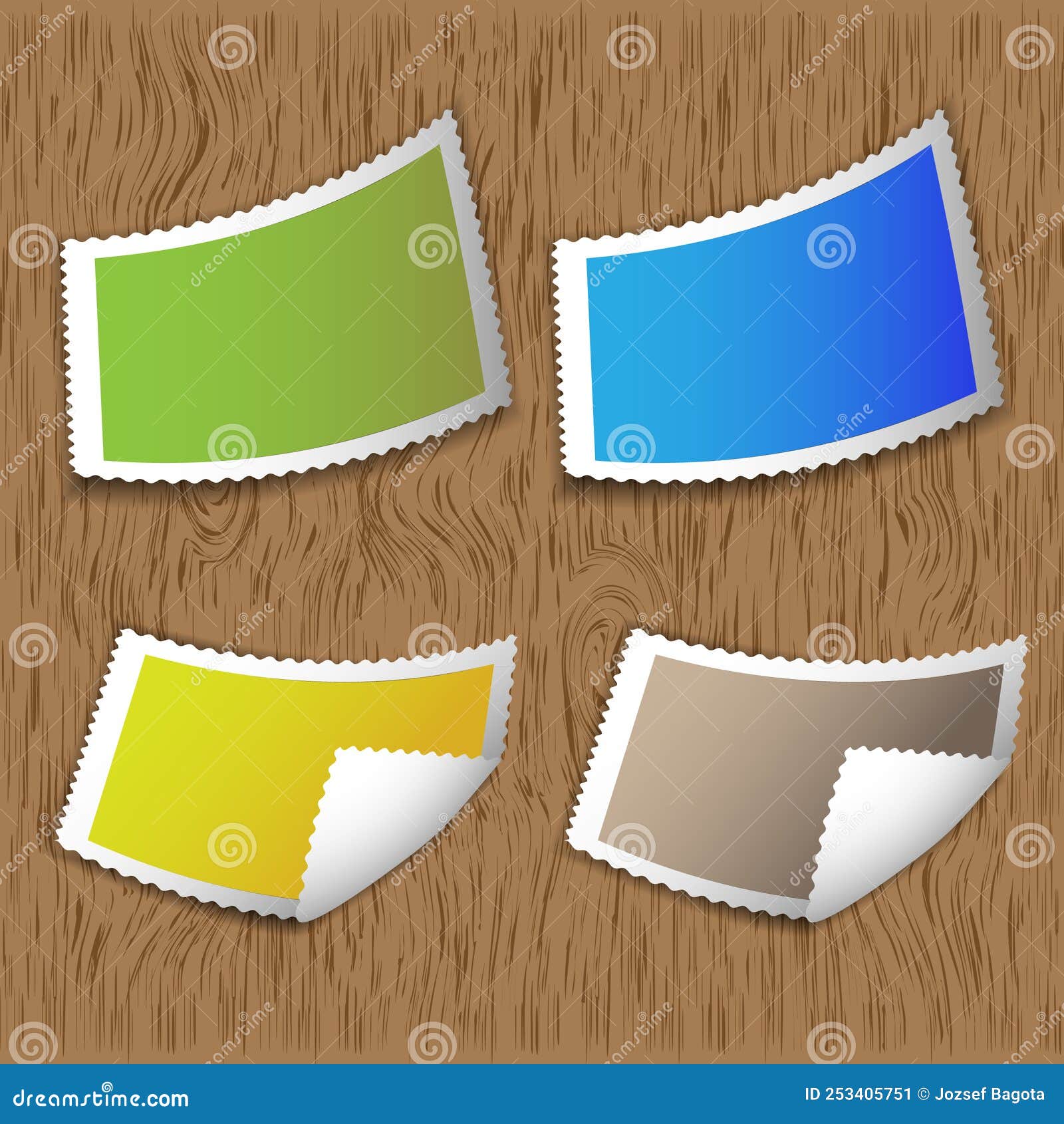 Blank Labels, Stickers stock vector. Illustration of marketing - 253405751