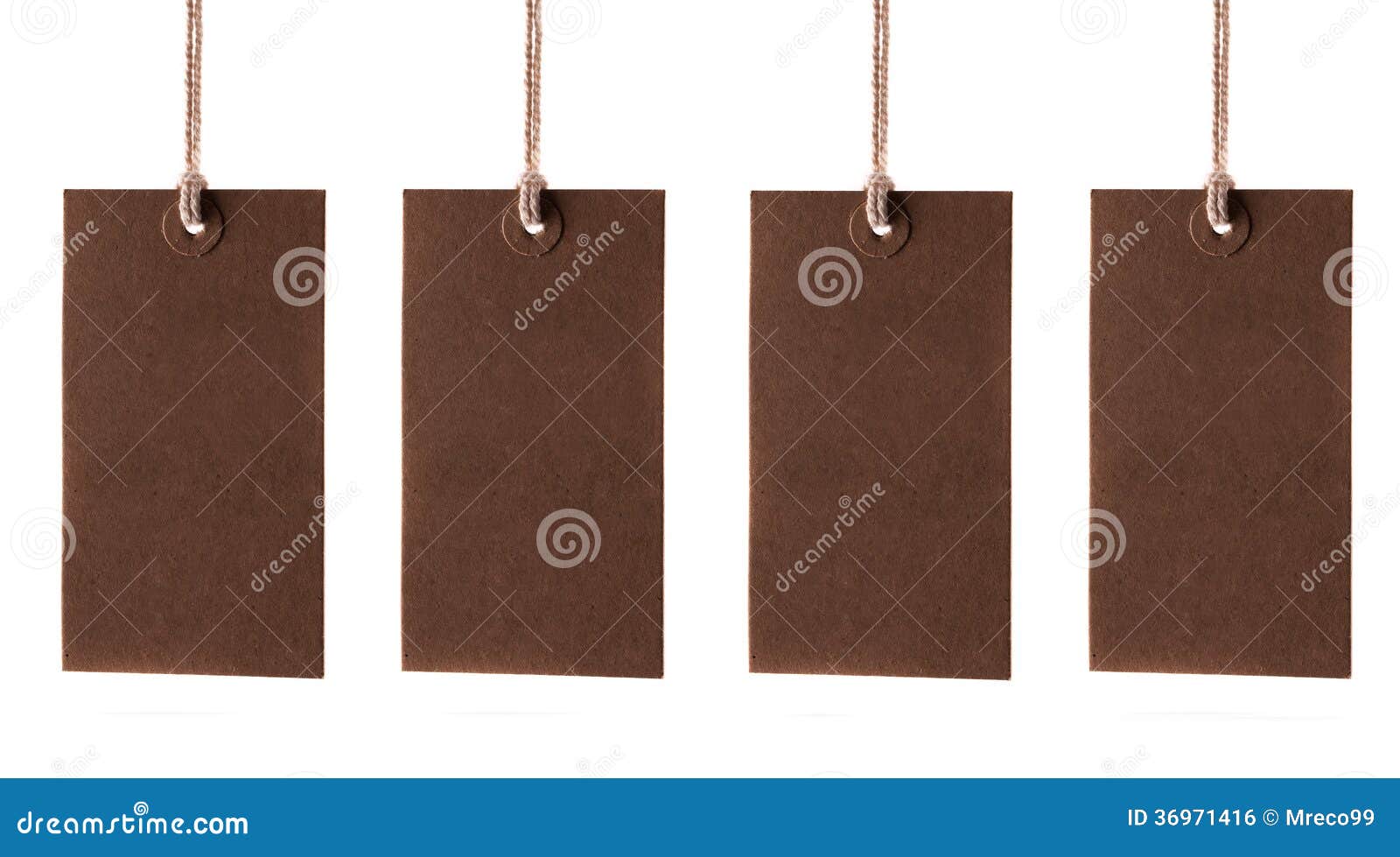 Blank labels with string stock photo. Image of tags, cardboard - 36971416