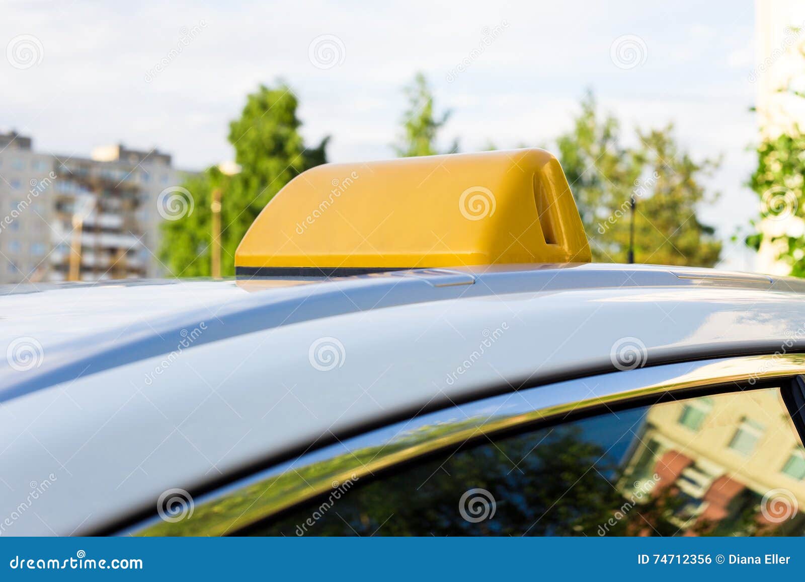 Blank Lamp with Copy Space on Car Roof Stock Photo - Image of close ...