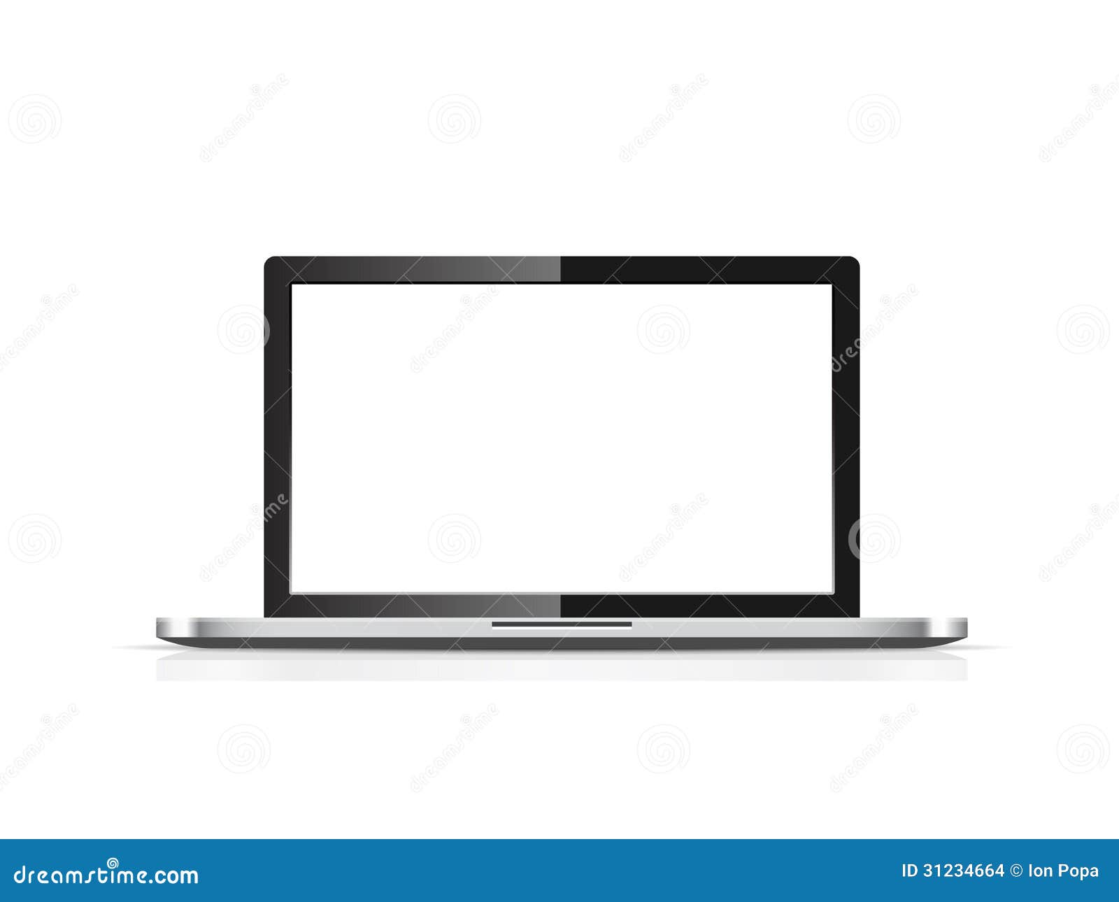 Blank laptop stock vector. Illustration of equipment - 31234664