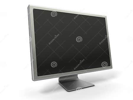 Blank LCD computer monitor stock illustration. Illustration of isolated ...