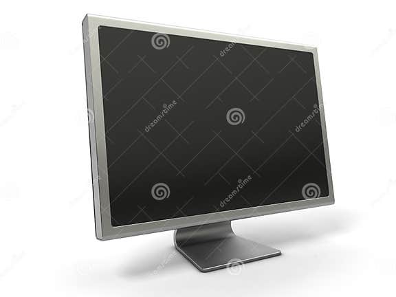 Blank LCD computer monitor stock illustration. Illustration of isolated ...