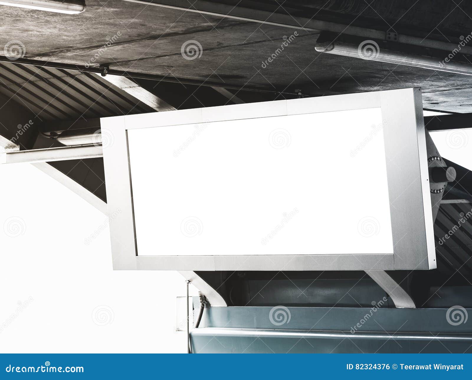 Blank LCD Screen Frame Display Mock Up Banner Media Advertising Stock ...