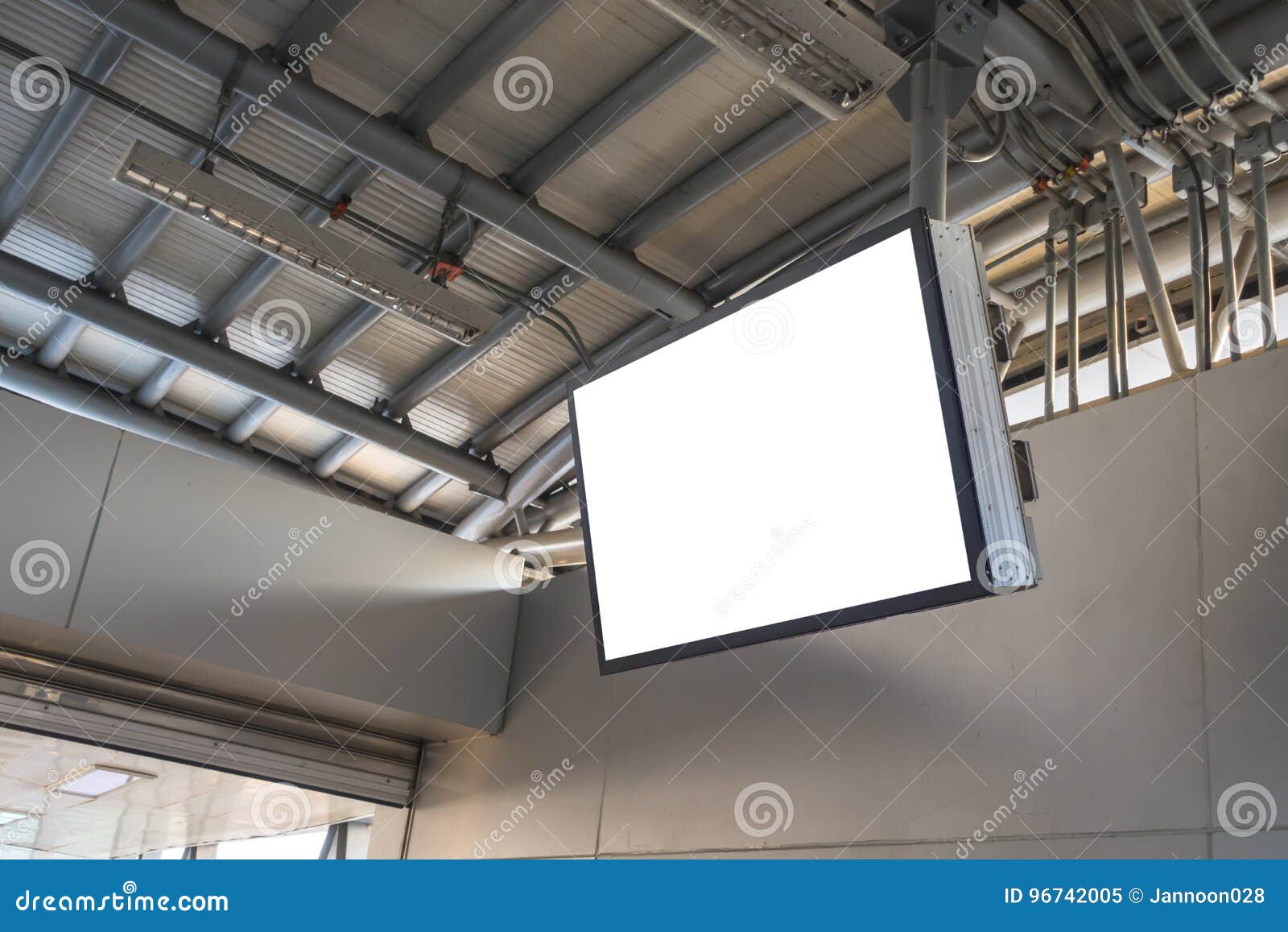 Blank LCD Screen Mock Up in Subway Station . Stock Image - Image of ...