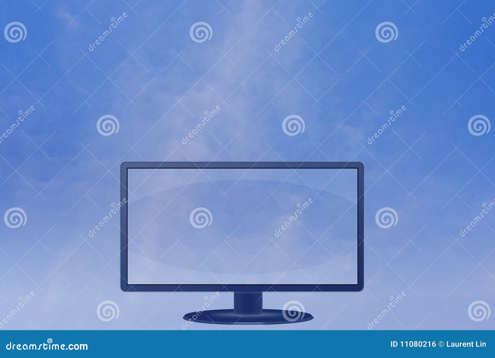 Blank LCD Screen Monitor Sky Stock Photo - Image of show, blue: 11080216