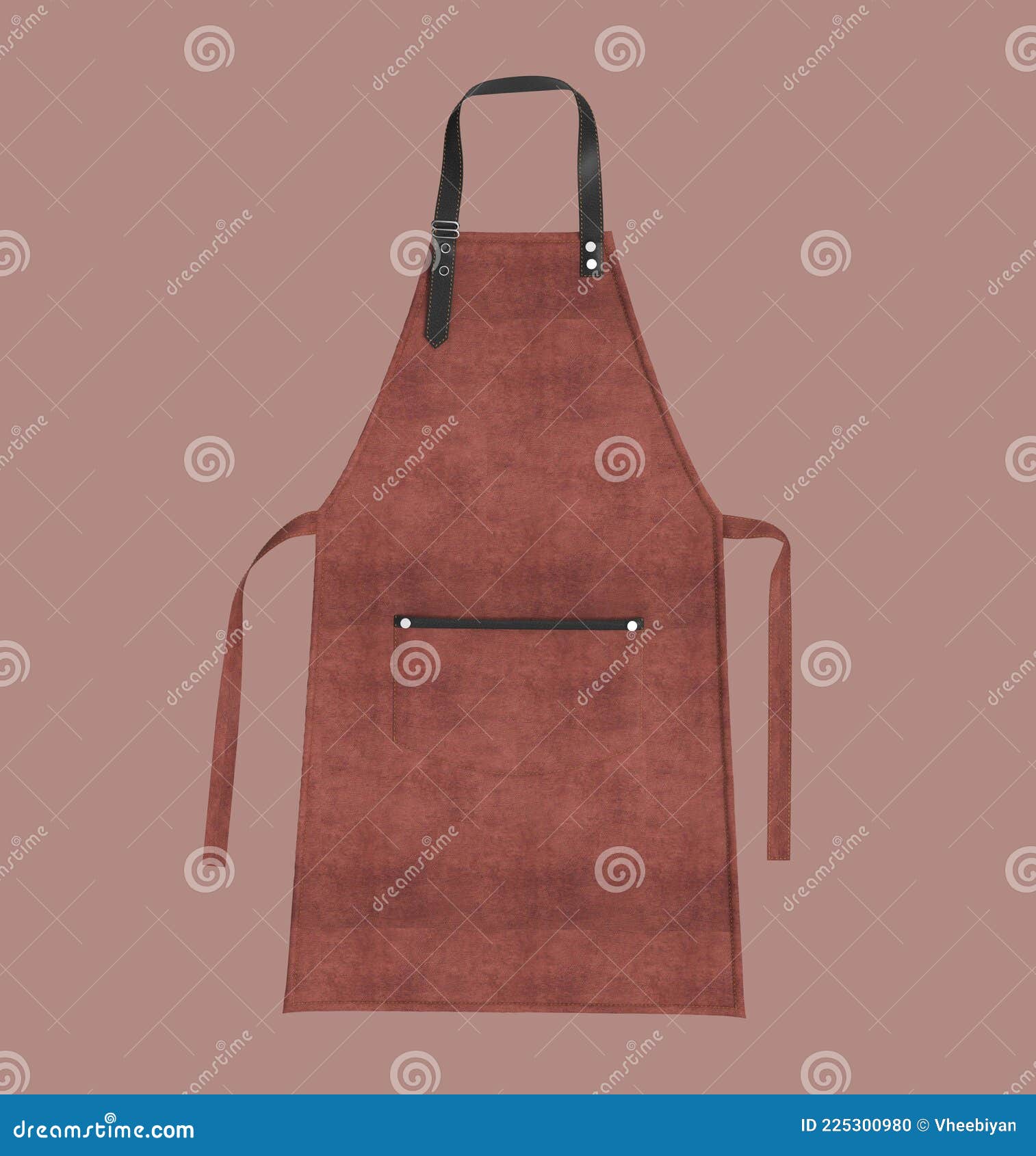 Apron Mockup Vector Chef Bbq Template Cooking Barbecue Pocket. Kitchen ...
