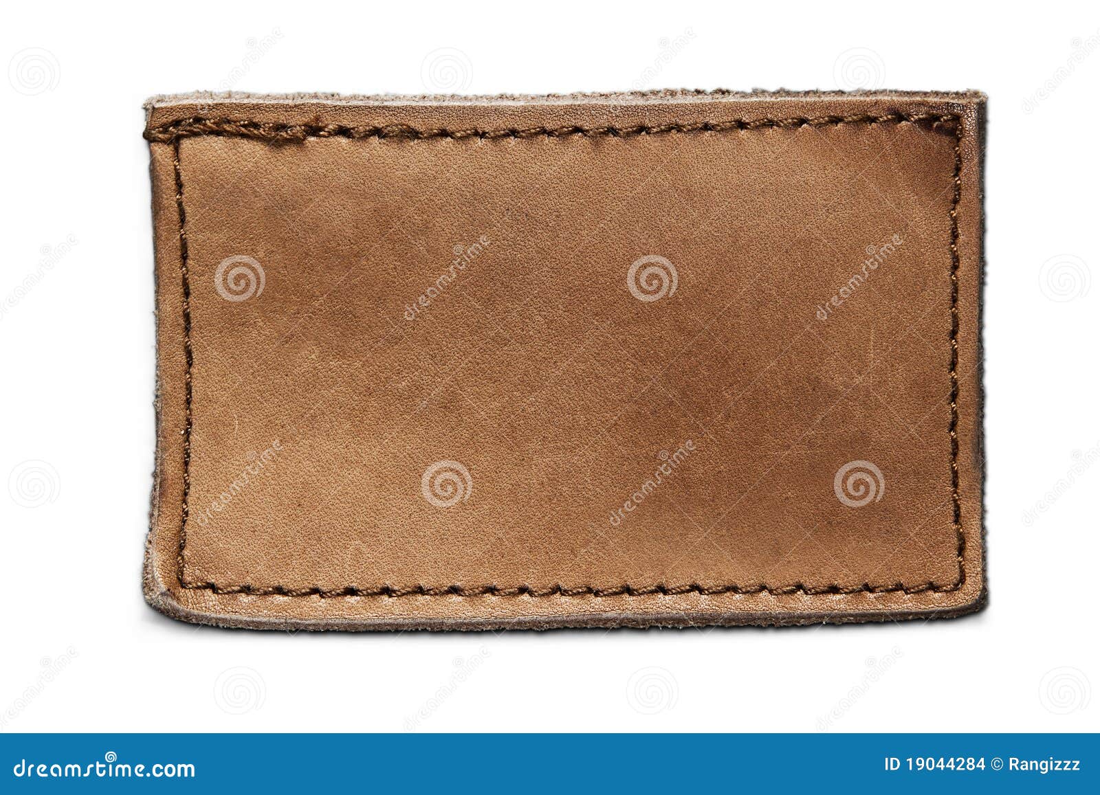 Blank Leather Jeans Label Isolated Stock Photo - Image of garment ...