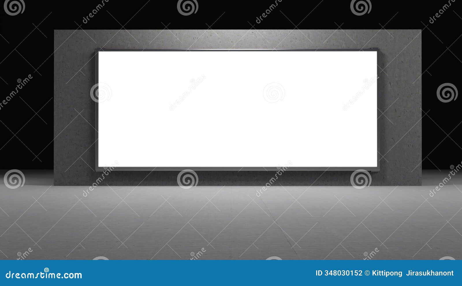 Blank Led Advertising Board or Banner Stock Illustration - Illustration ...