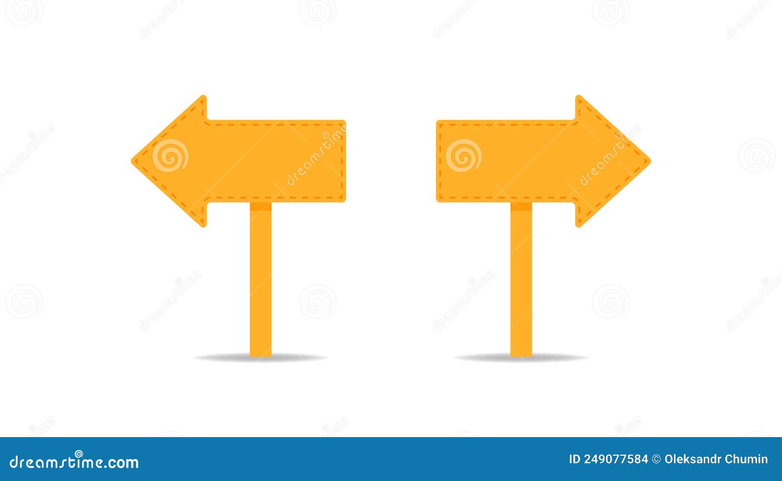 Blank Left and Right Arrow Sign Stock Vector - Illustration of pointing ...