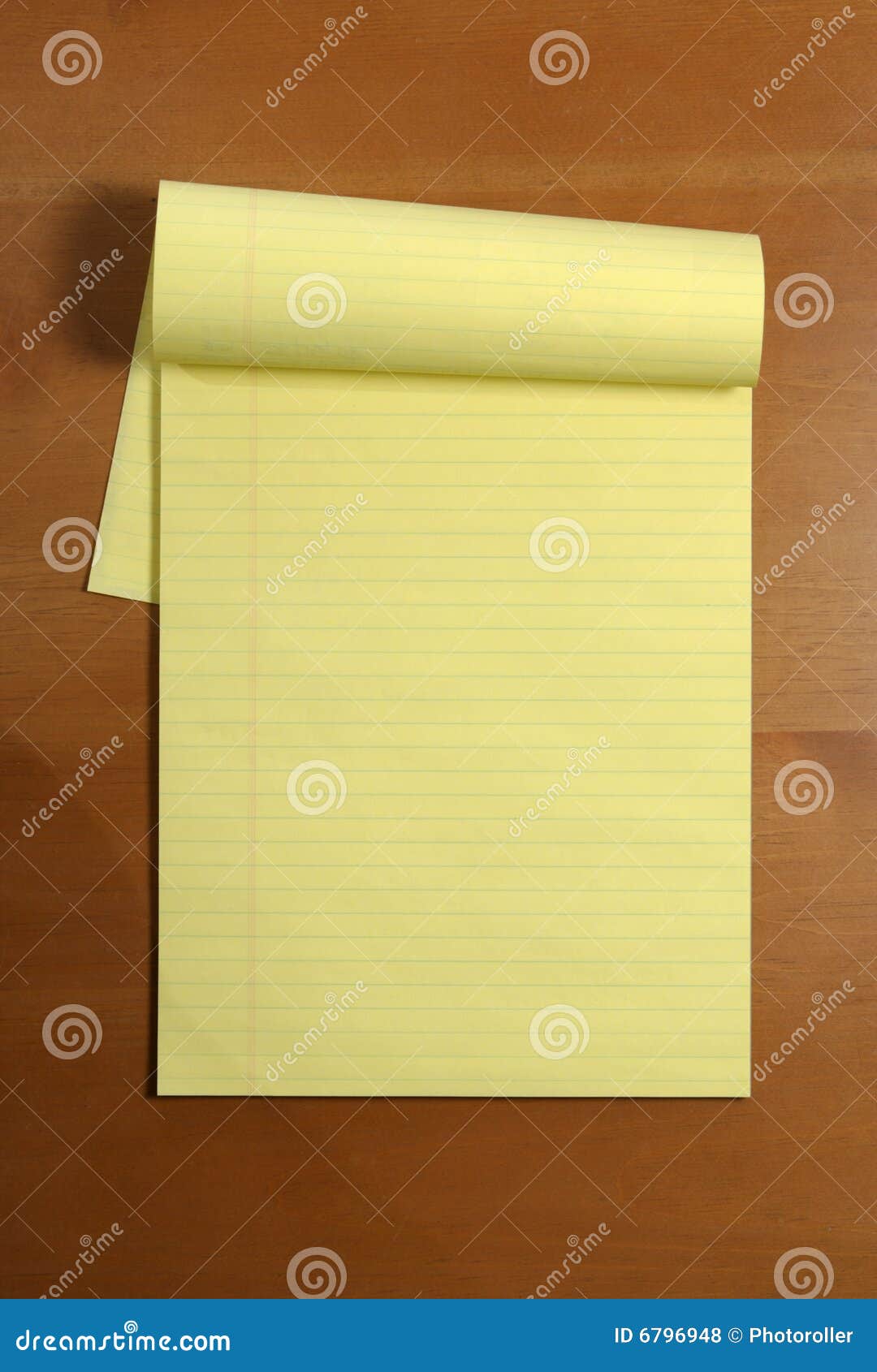 A blank legal pad stock photo. Image of note, notebook - 6796948